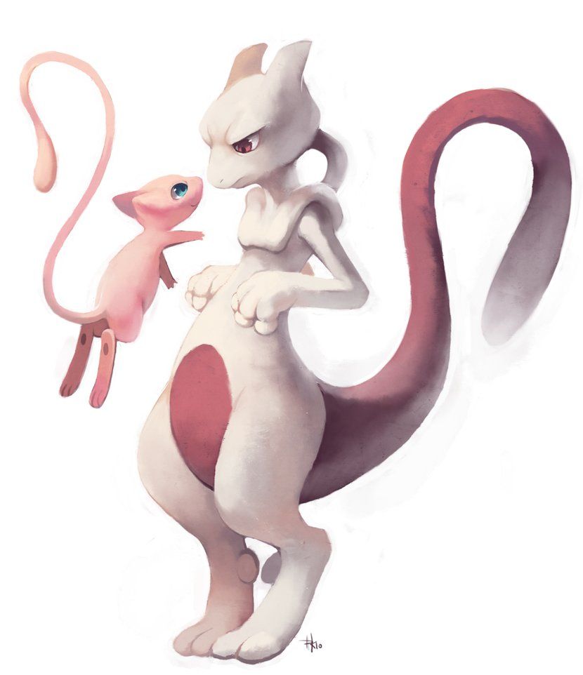 Mewtwo and Mew Friendship | Scrolller