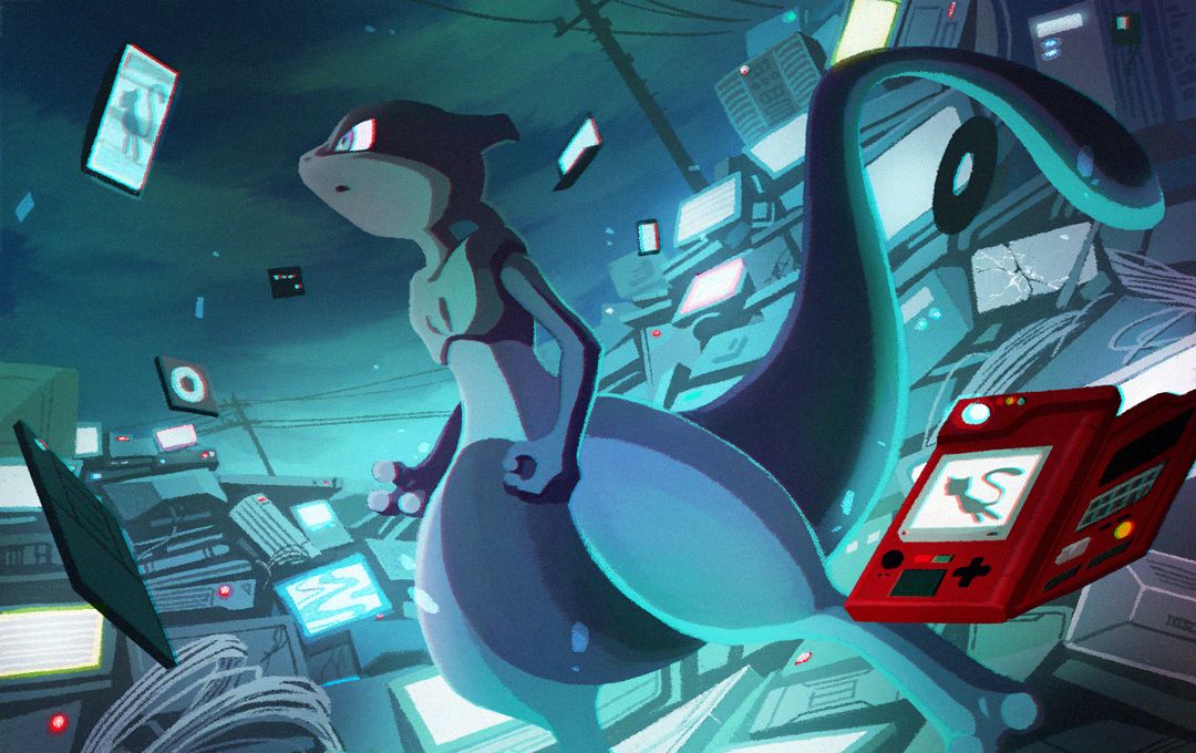 Mewtwo escapes by 雲丹海苔 on pixiv | Scrolller