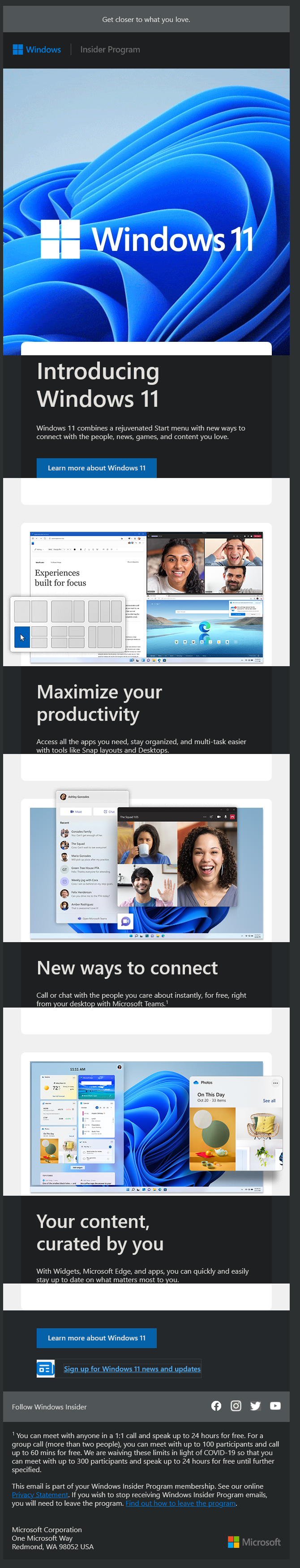 Microsoft sent me this e-mail and when I saw I thought Windows 11 has been released. | Scrolller