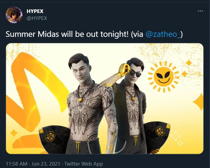 Midsummer Midas will be releasing tonight! (via @zatheo_) | Scrolller