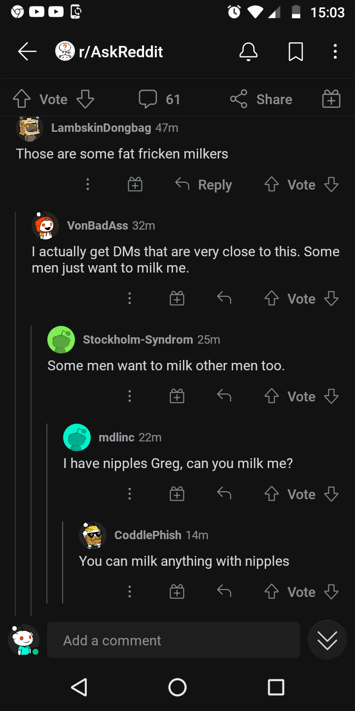 Milk me too Greg | Scrolller