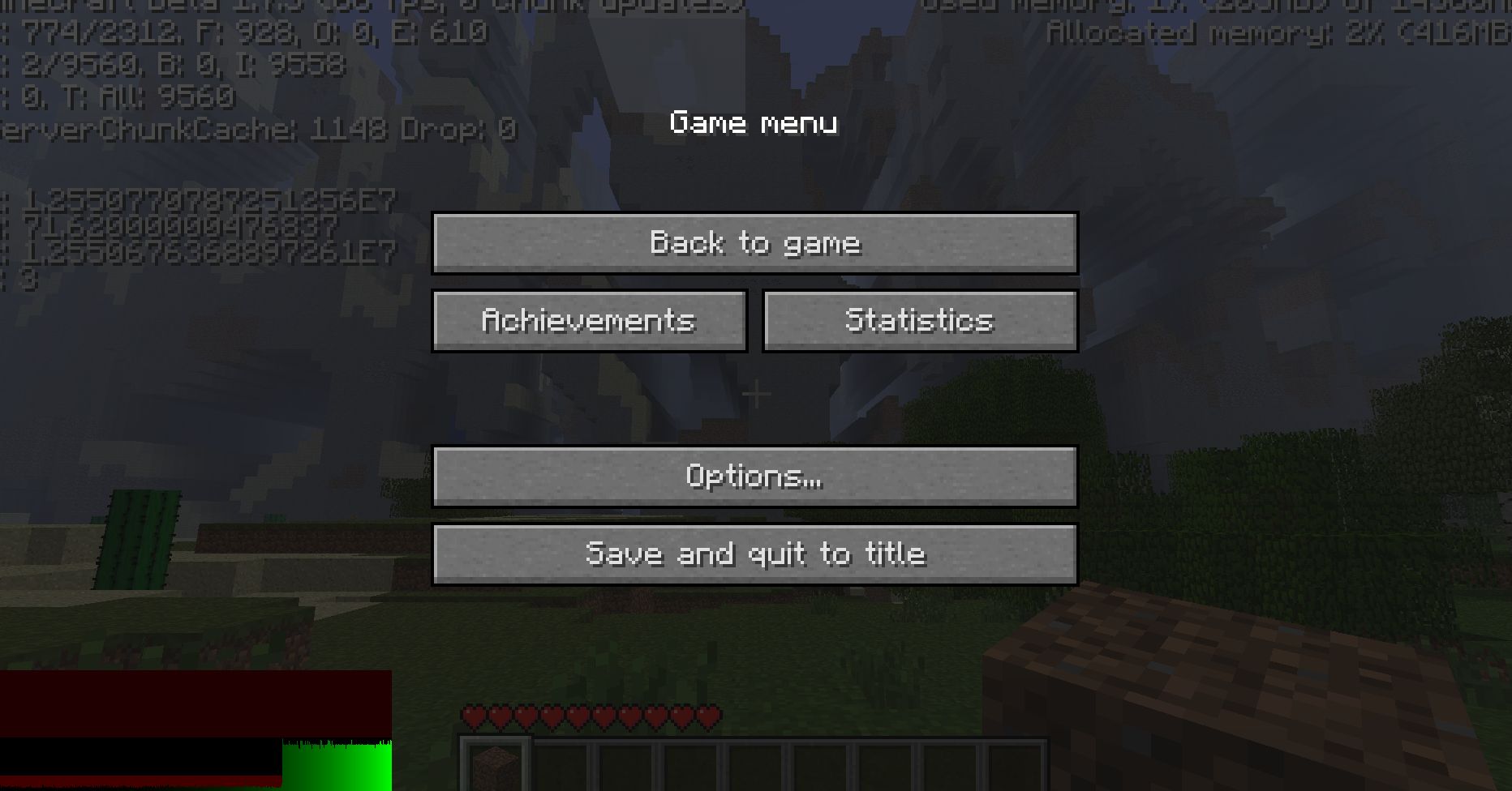 Minecraft Farlands Has Got My Minecraft Lagging That I Opened The Menu