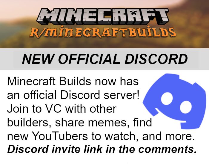 MinecraftBuilds now has an official discord! Join link in the comments. | Scrolller