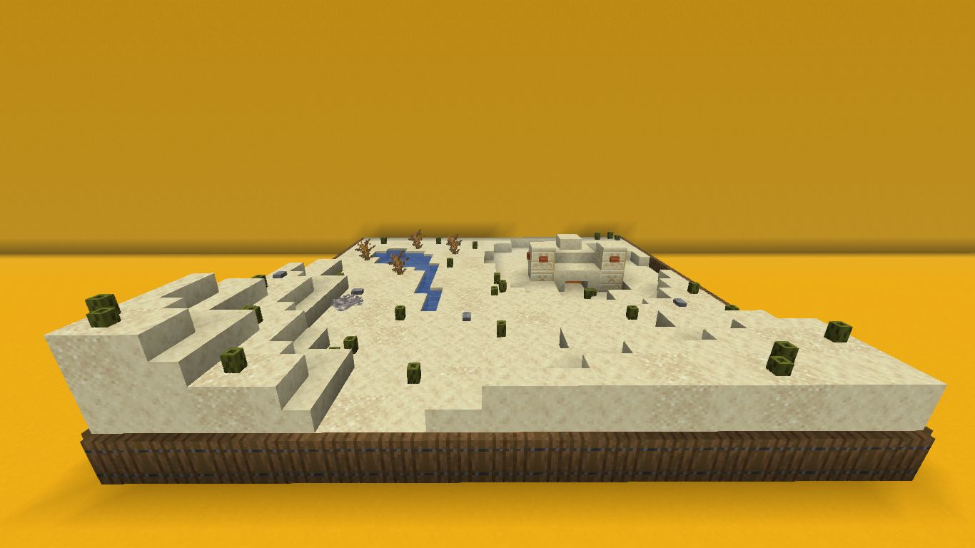 Miniature desert biome with desert temple | Scrolller
