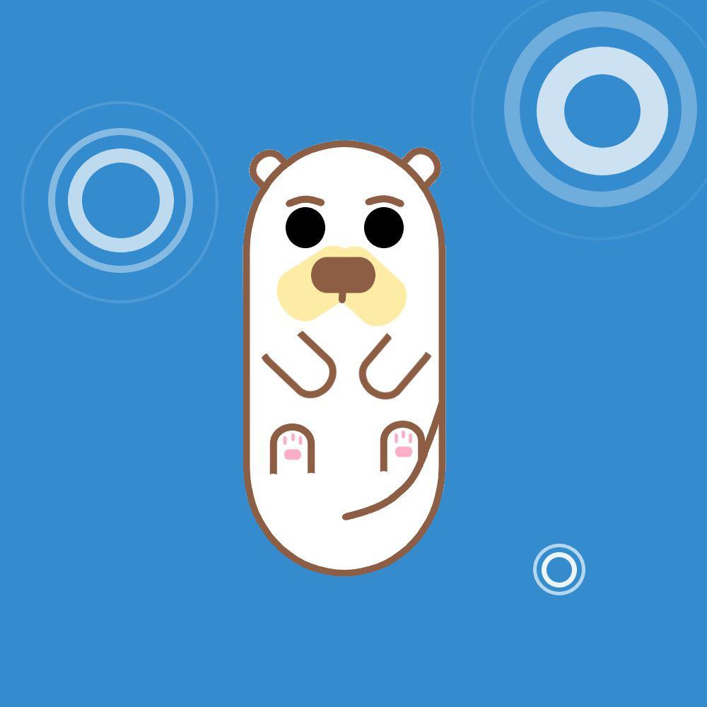 Minimalistic Otter | Scrolller