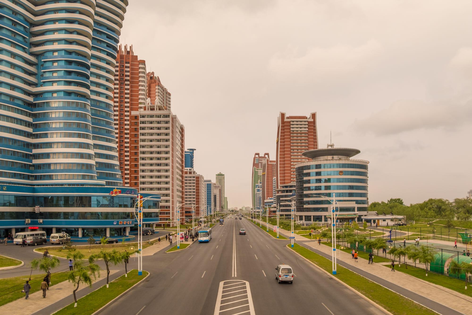 Mirae Scientists street, Pyongyang | Scrolller