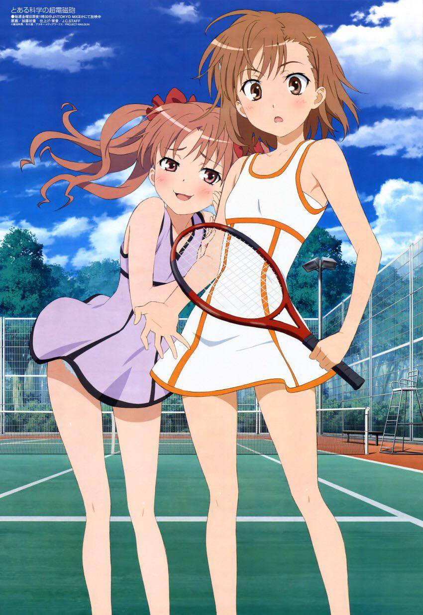 Misaka and Kuroko, A Certain Magical Index. Official art. | Scrolller