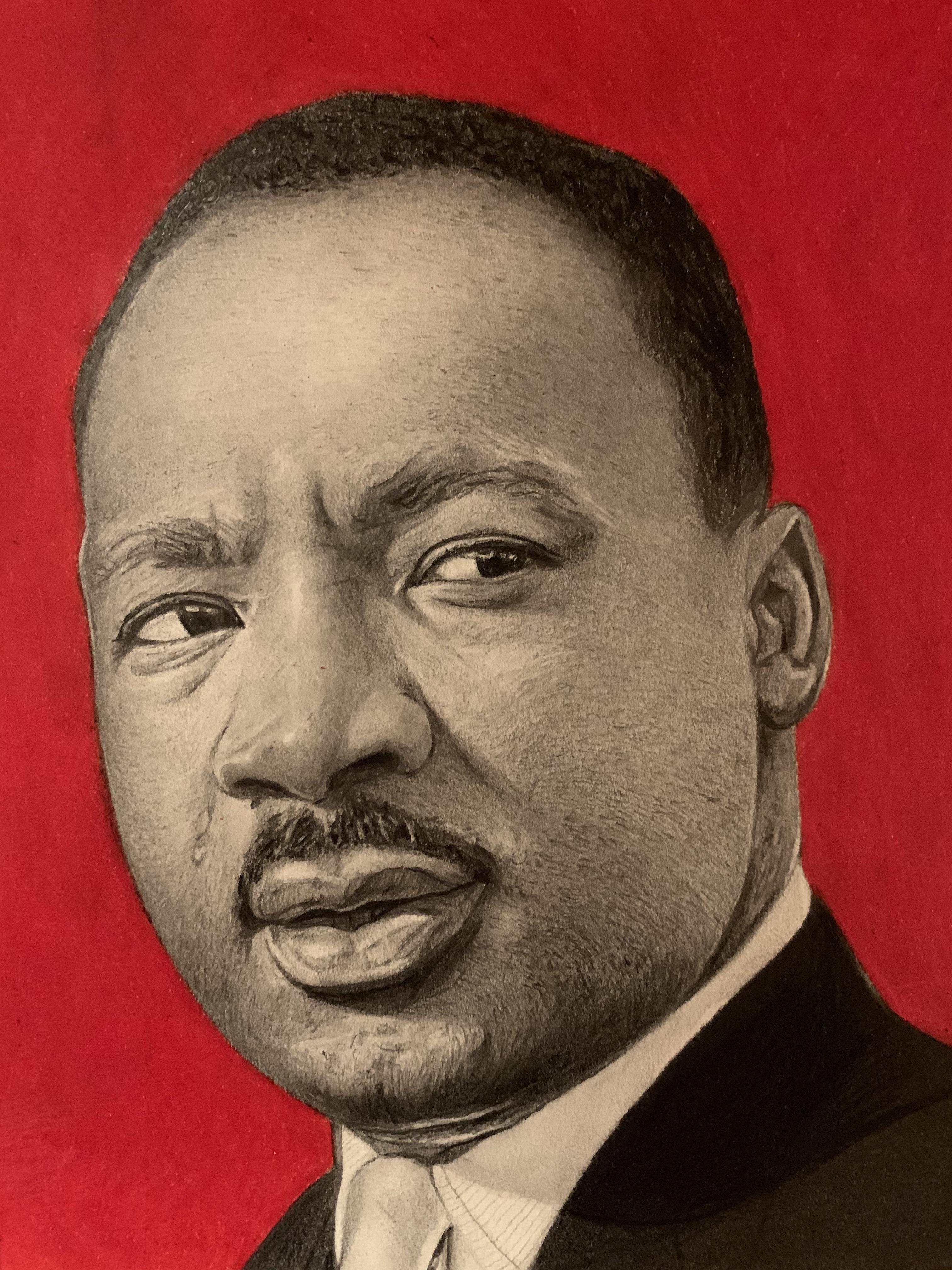 MLK Portrait, me, graphite and color pencils, 2021 | Scrolller MLK Portrait, me, graphite and color pencils, 2021 | Scrolller