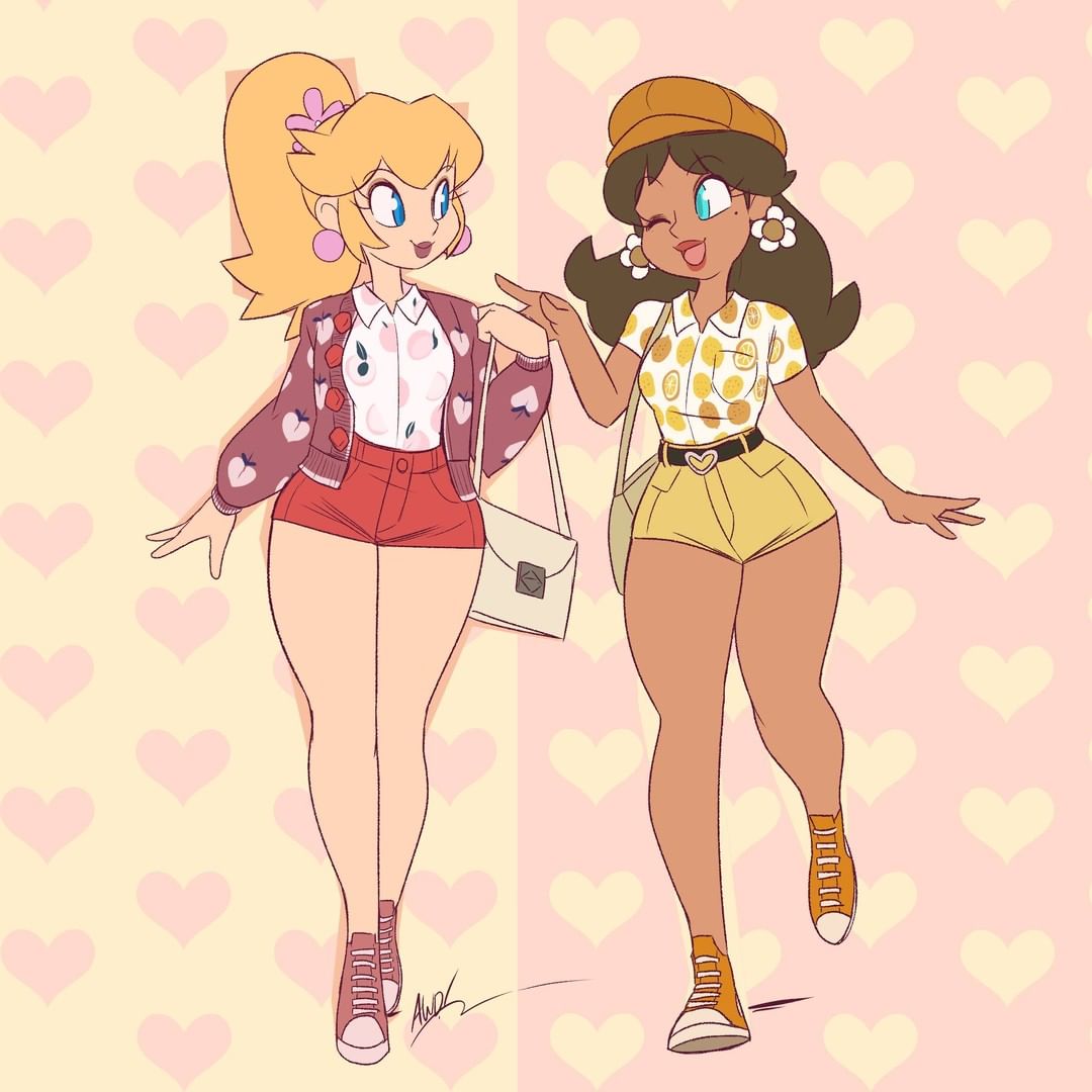 Modern Peach and Daisy | Scrolller