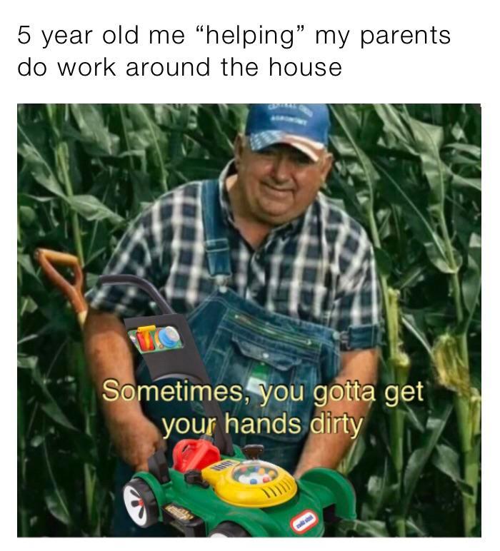 Mom look I’m mowing the lawn! | Scrolller