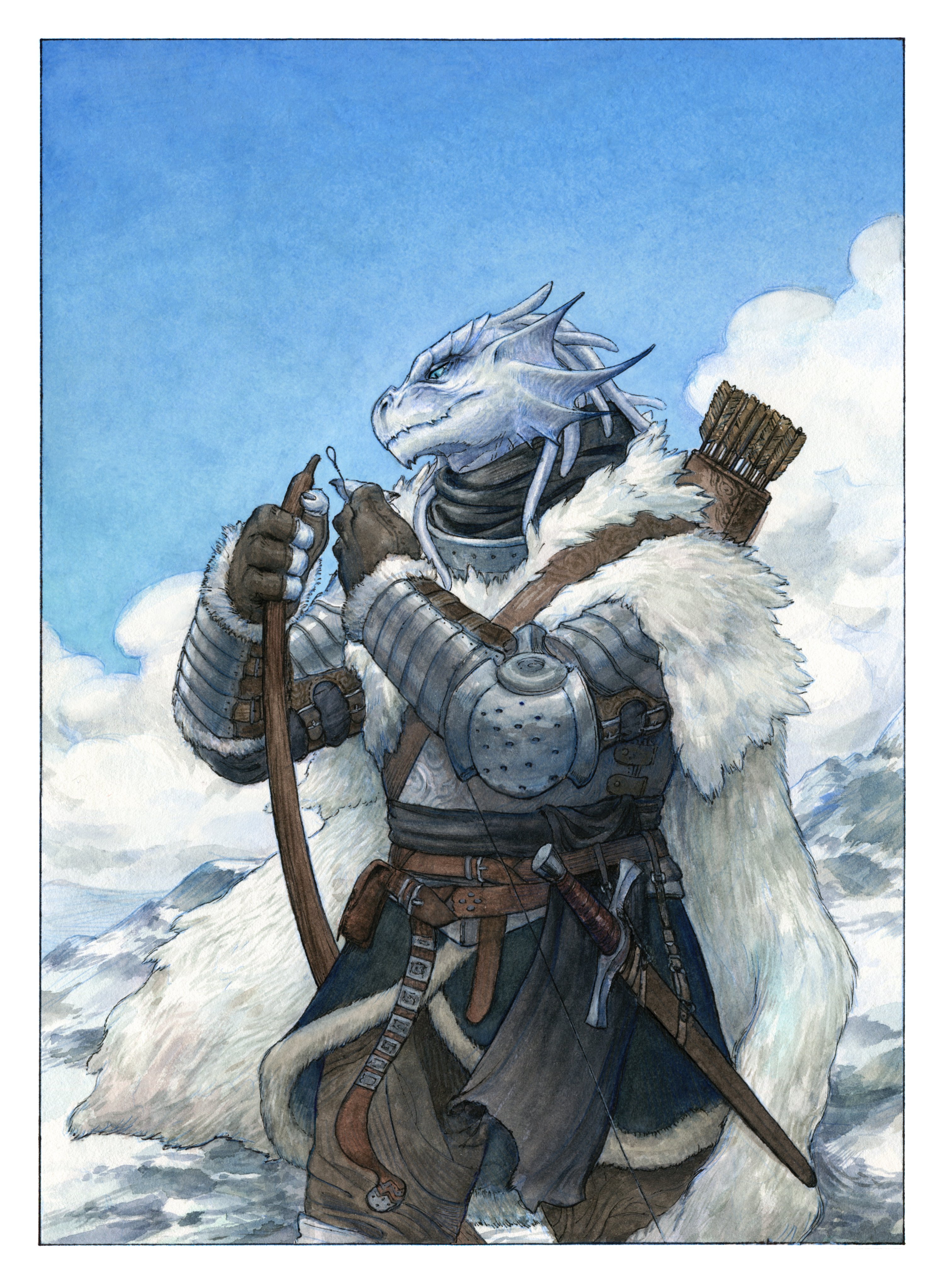 Monid, dragonborn ranger, by Vagelio Kaliva | Scrolller