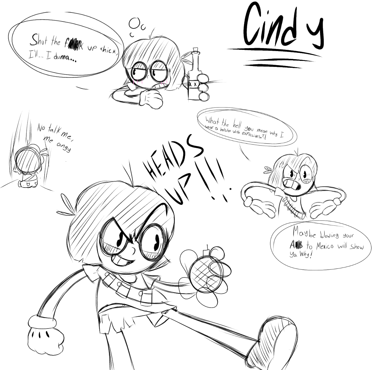 More doodles of my oc Cindy! | Scrolller