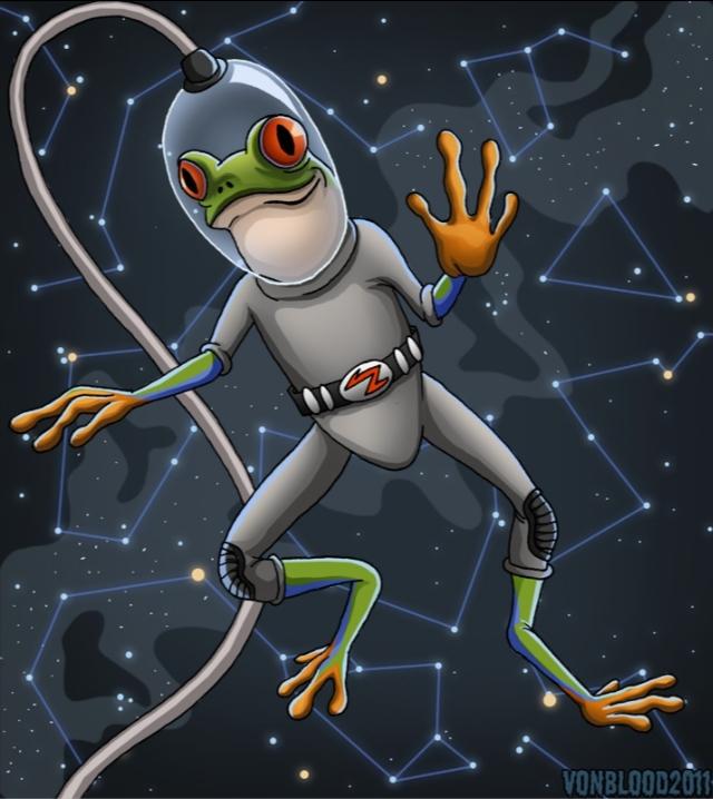 More space frog 🐸 Amphibian gang 🐸 space provides | Scrolller