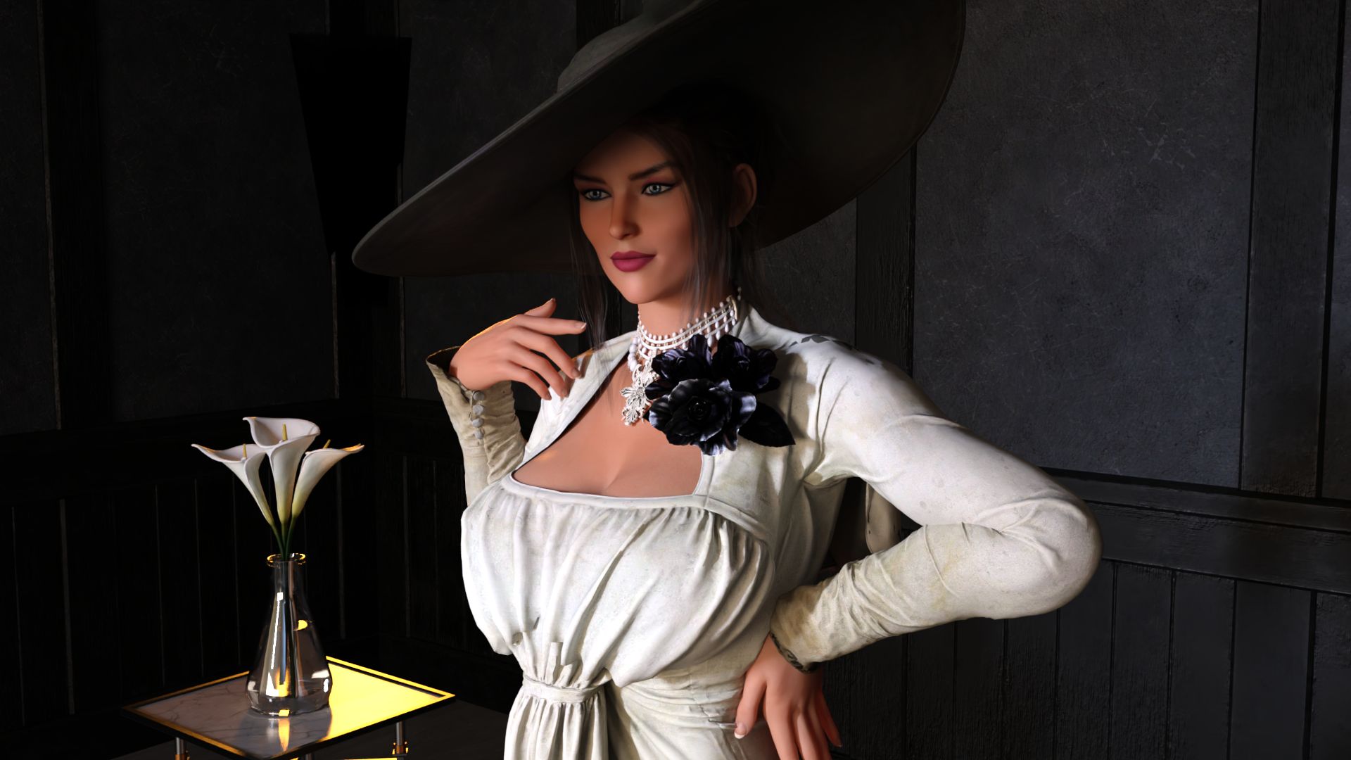 Mrs. Reigns as Lady Dimitrescu | Scrolller