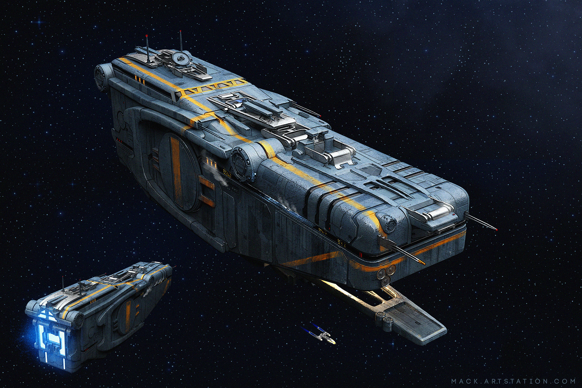 MS-1114 Heavy Freighter by Mack Sztaba | Scrolller