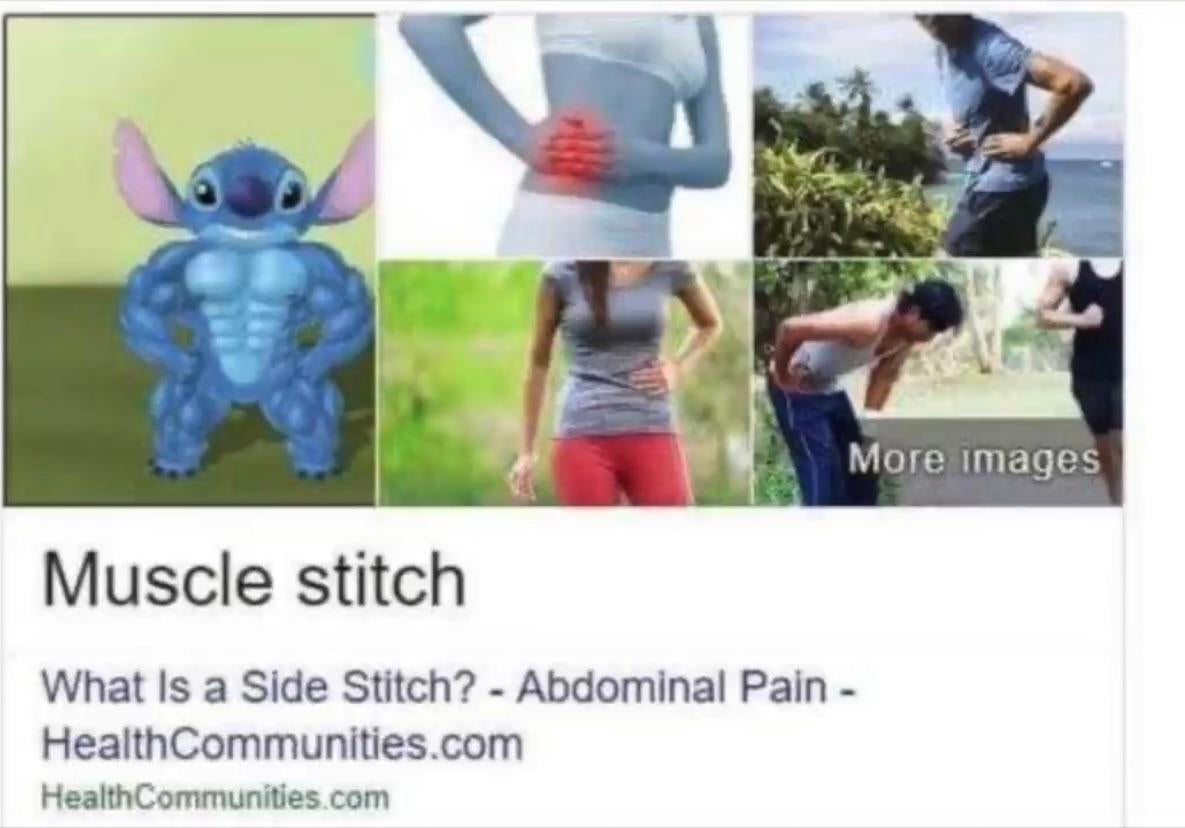 muscle stitch? nah muscle stitch | Scrolller