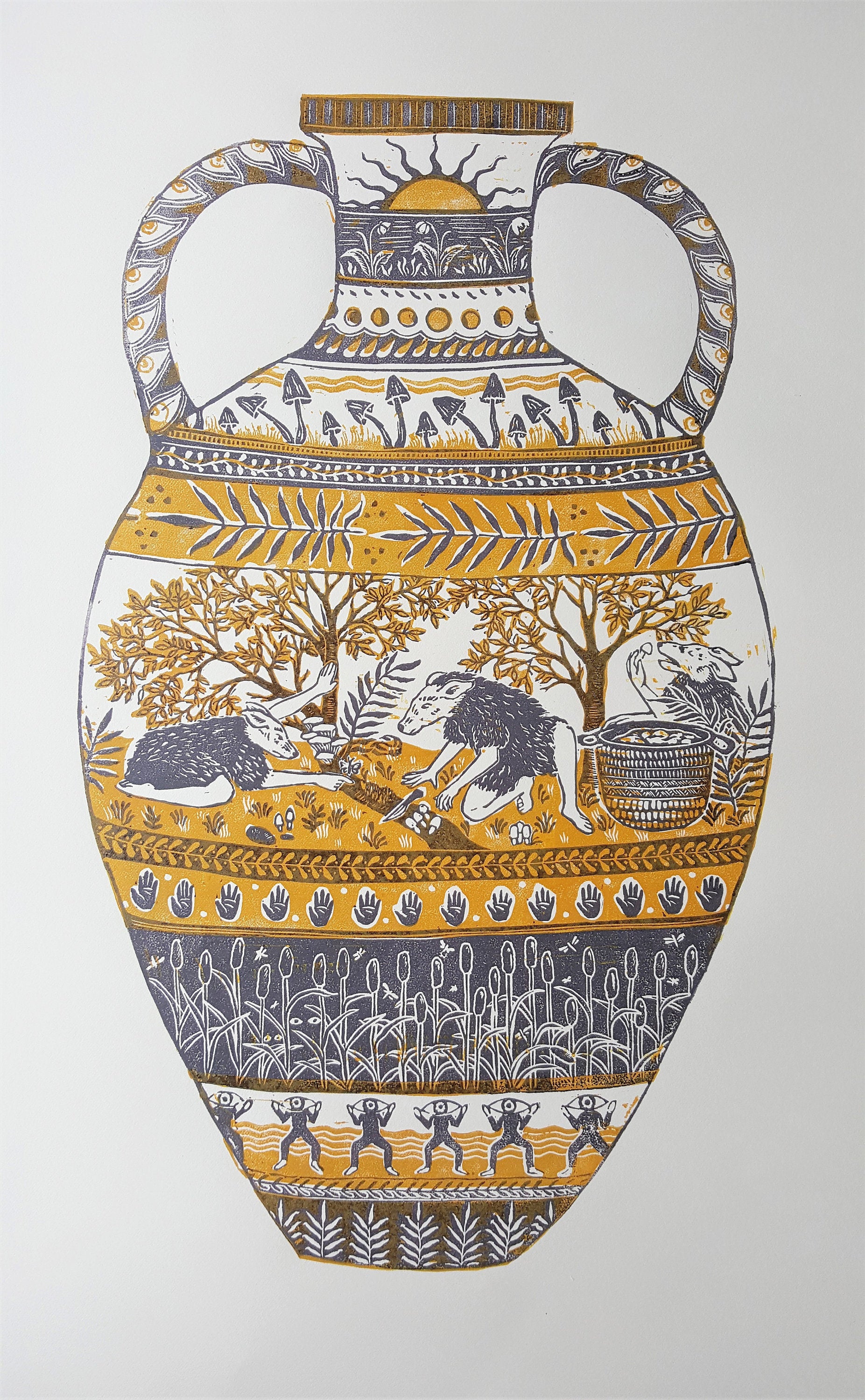 'Mushroom Harvest' A3 made by my lovely girlfriend | Scrolller