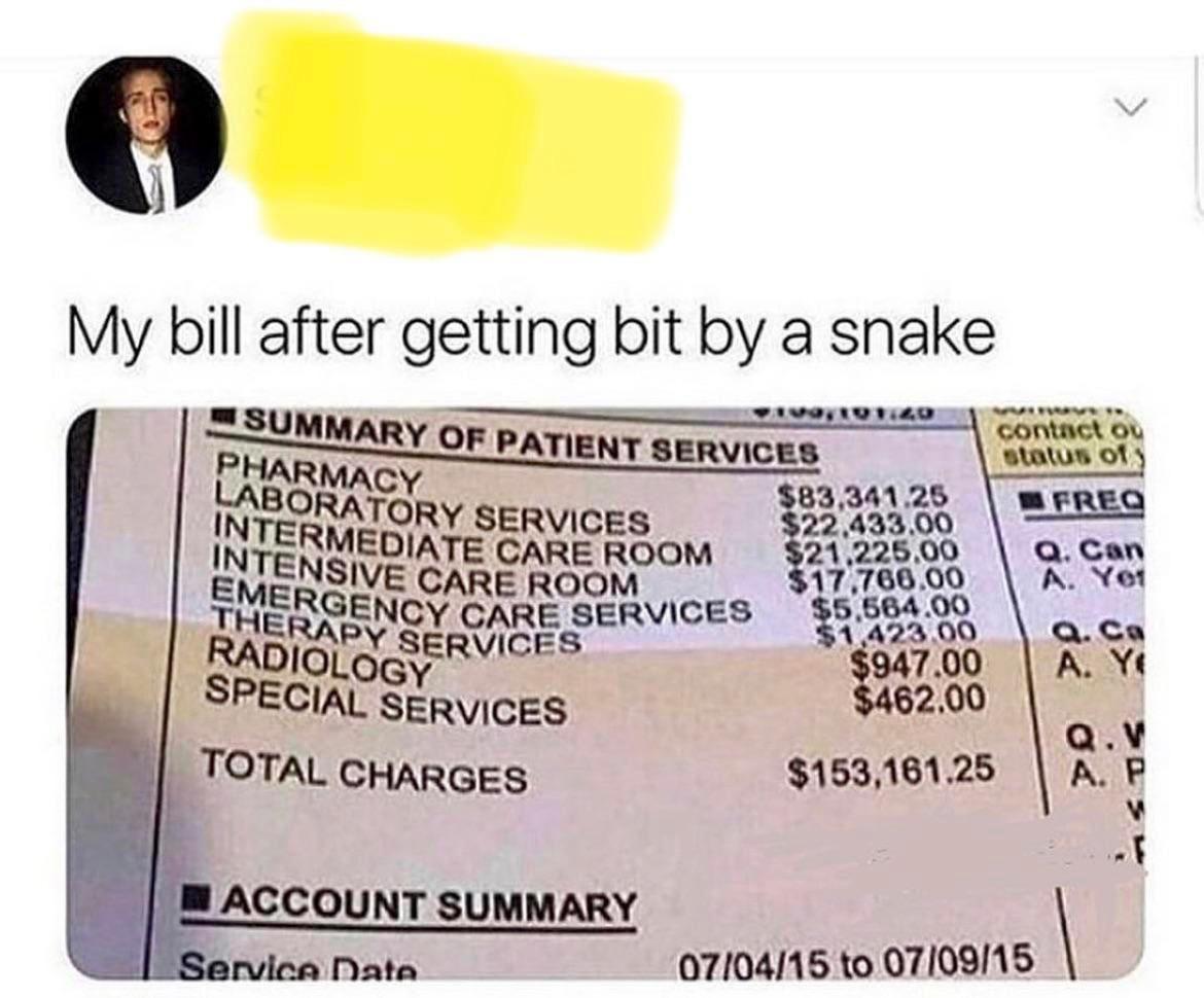 My AMERICAN Medical Bill | Scrolller
