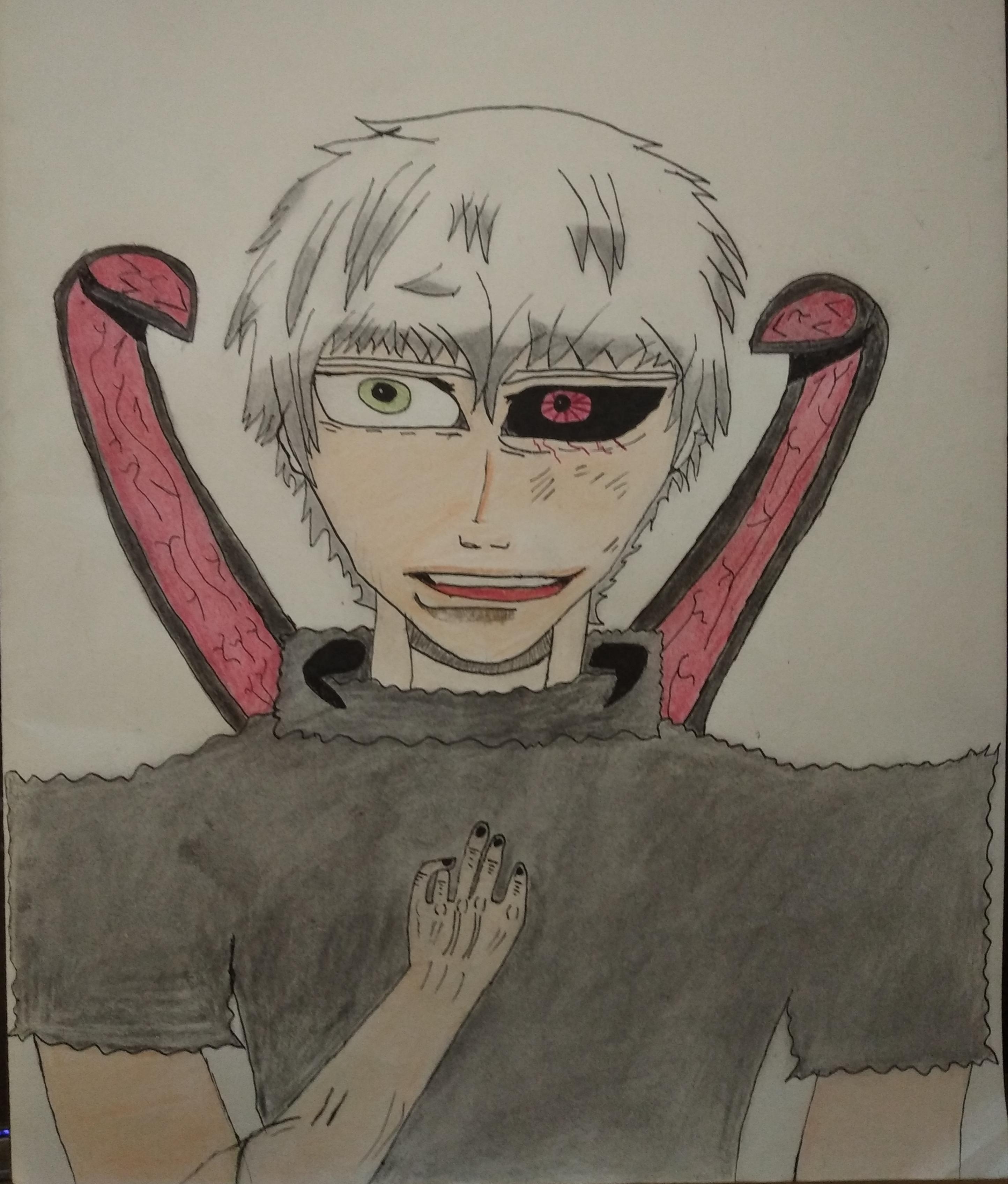 My attempt at drawing Kaneki | Scrolller