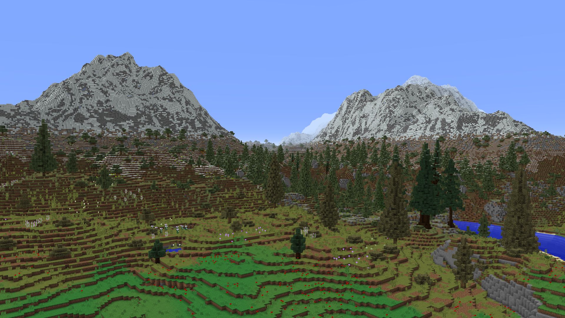 My attempt at improving on Mojang's mountain world generation (also randomly generated) | Scrolller