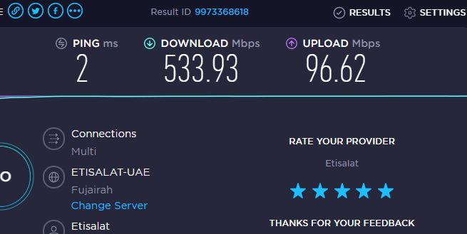 My average speeds and ping | Scrolller