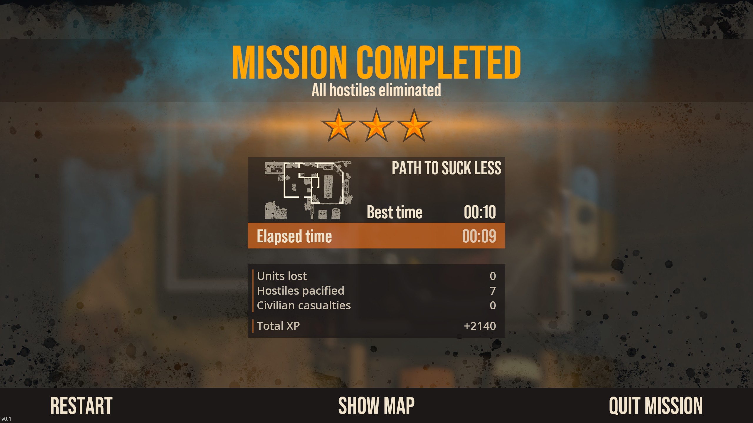 My best time on the first mission. | Scrolller