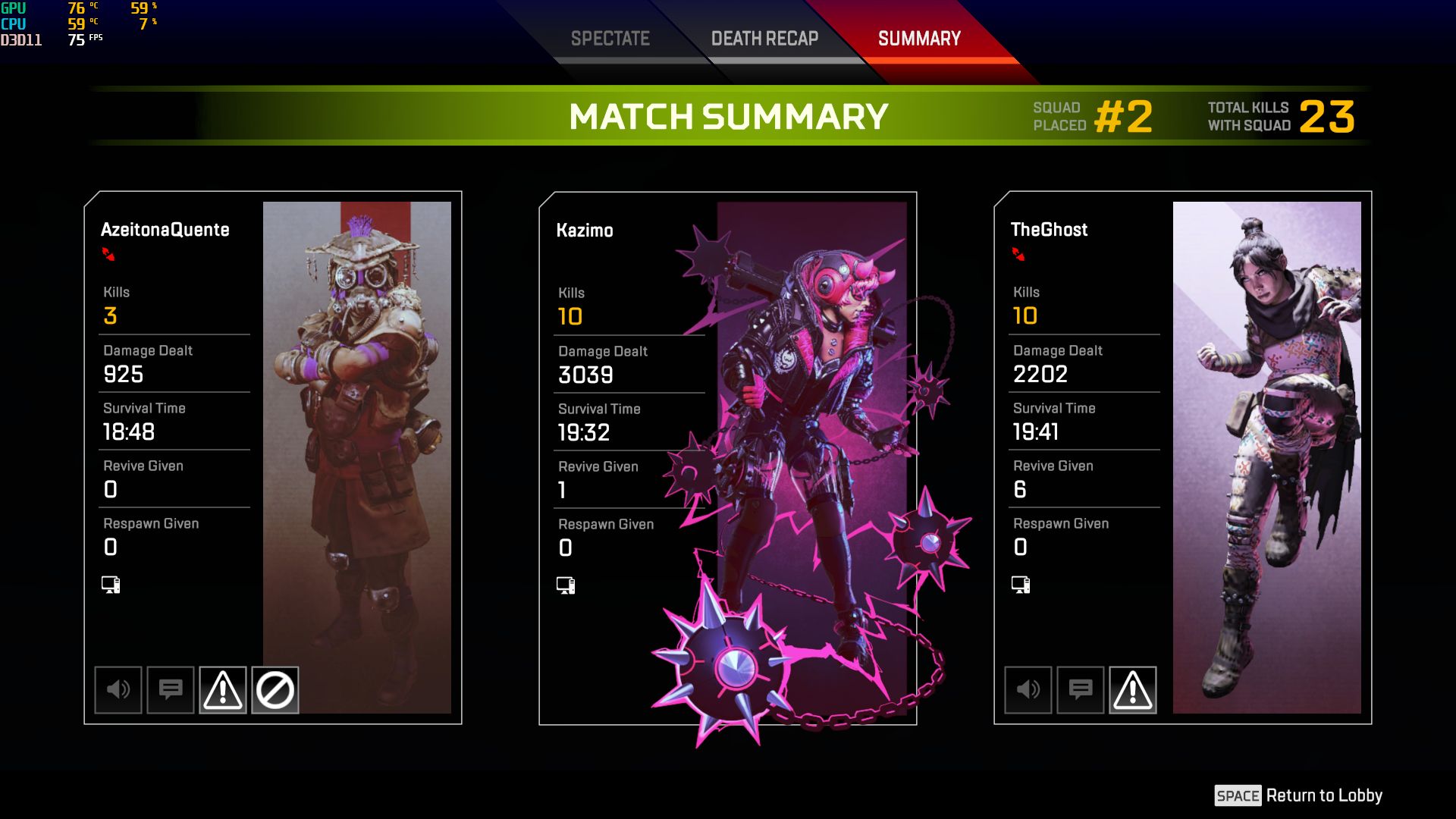 My best Wattson game so far