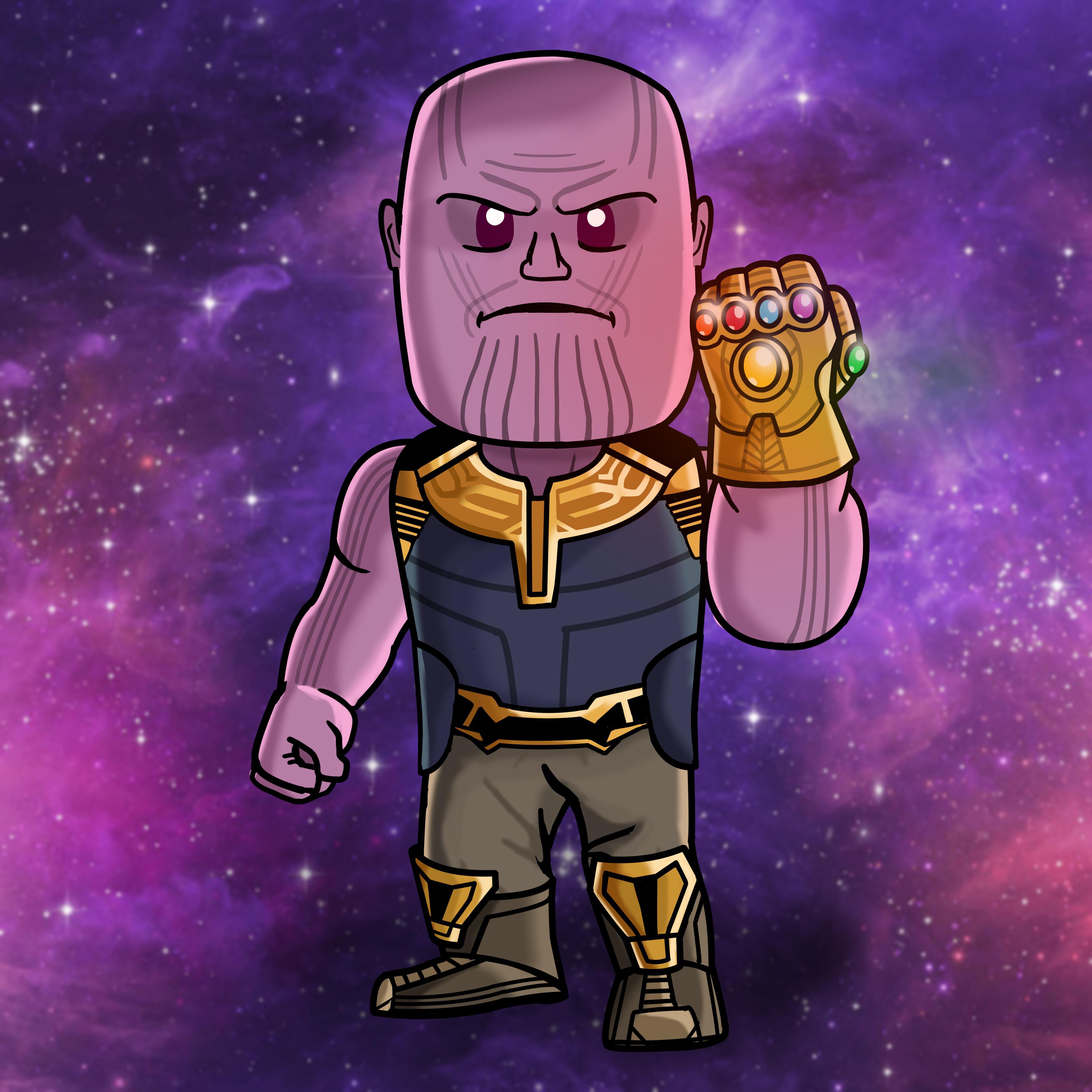My cartoon drawing of Thanos | Scrolller