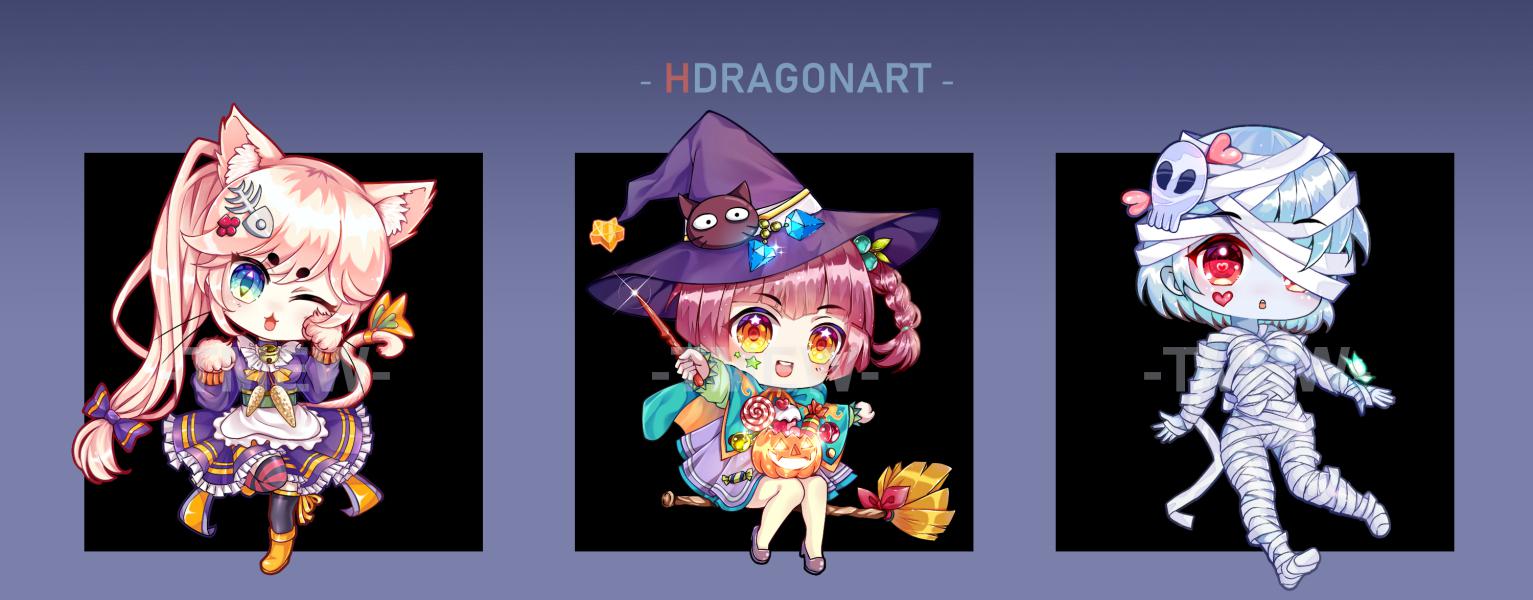 My chibi monster girl project for upcoming Halloween [ Original ] | Scrolller