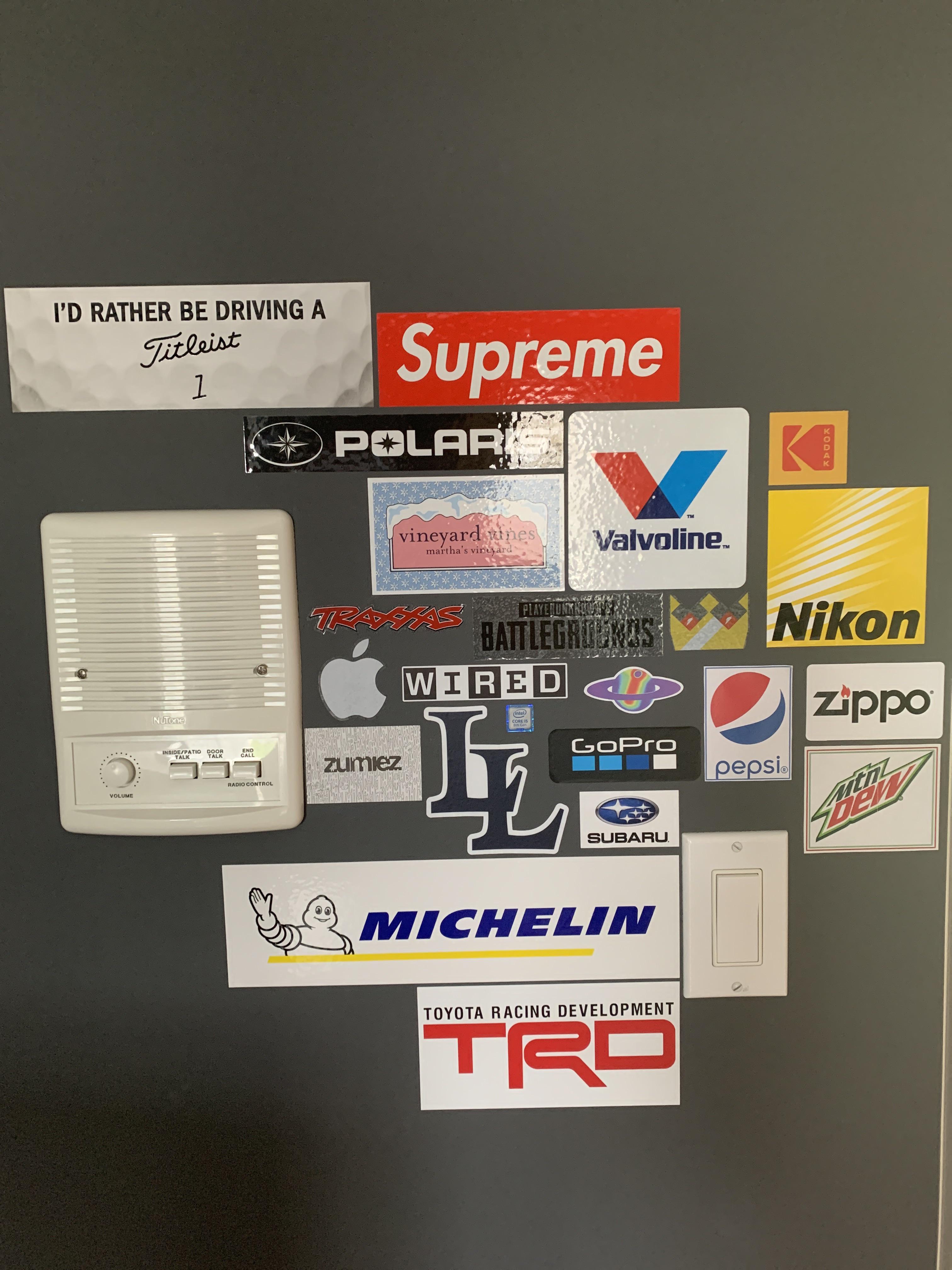 My collection of the past 3 months asking for free company stickers. | Scrolller