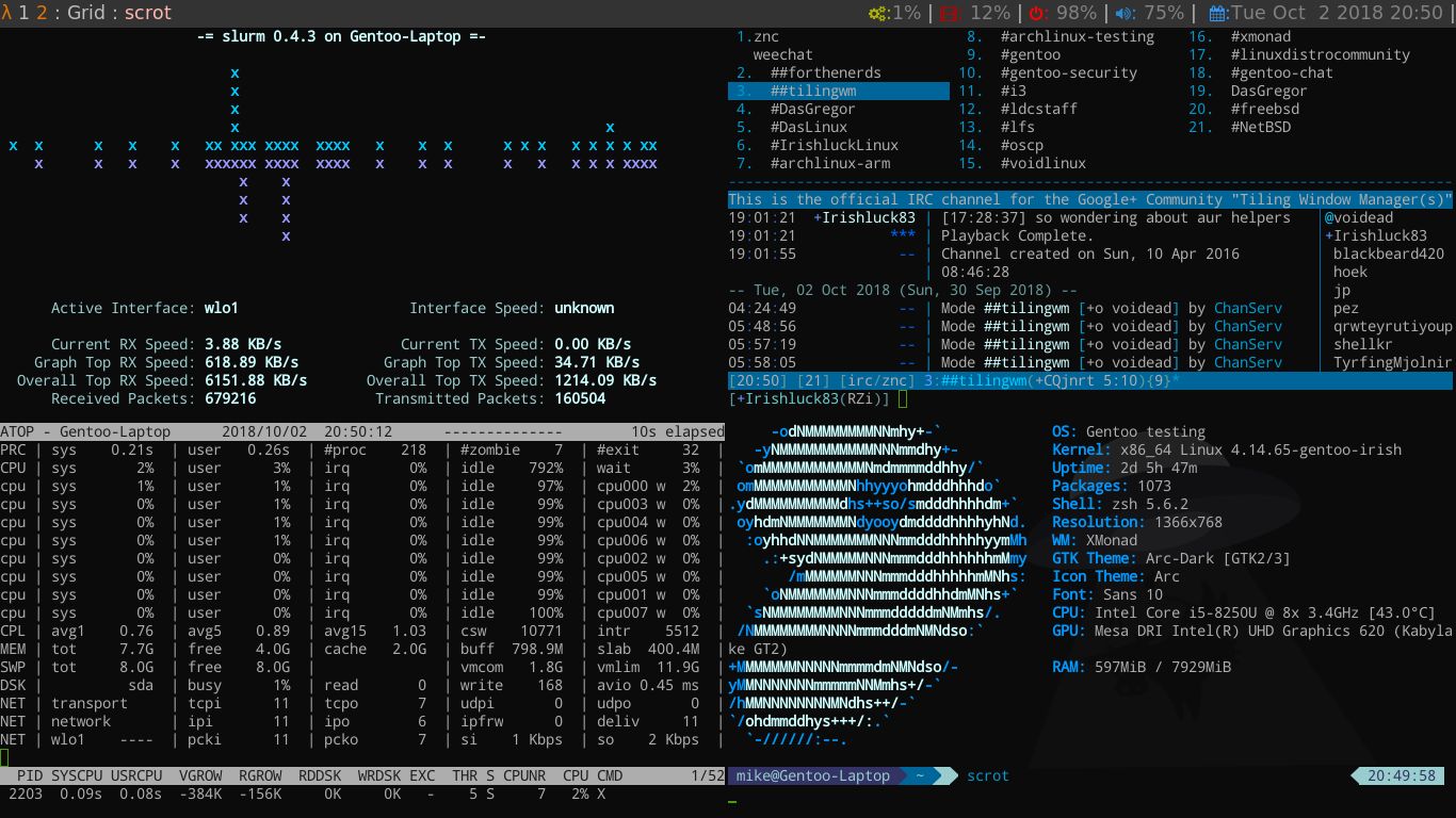 My current setup. Xmonad. | Scrolller