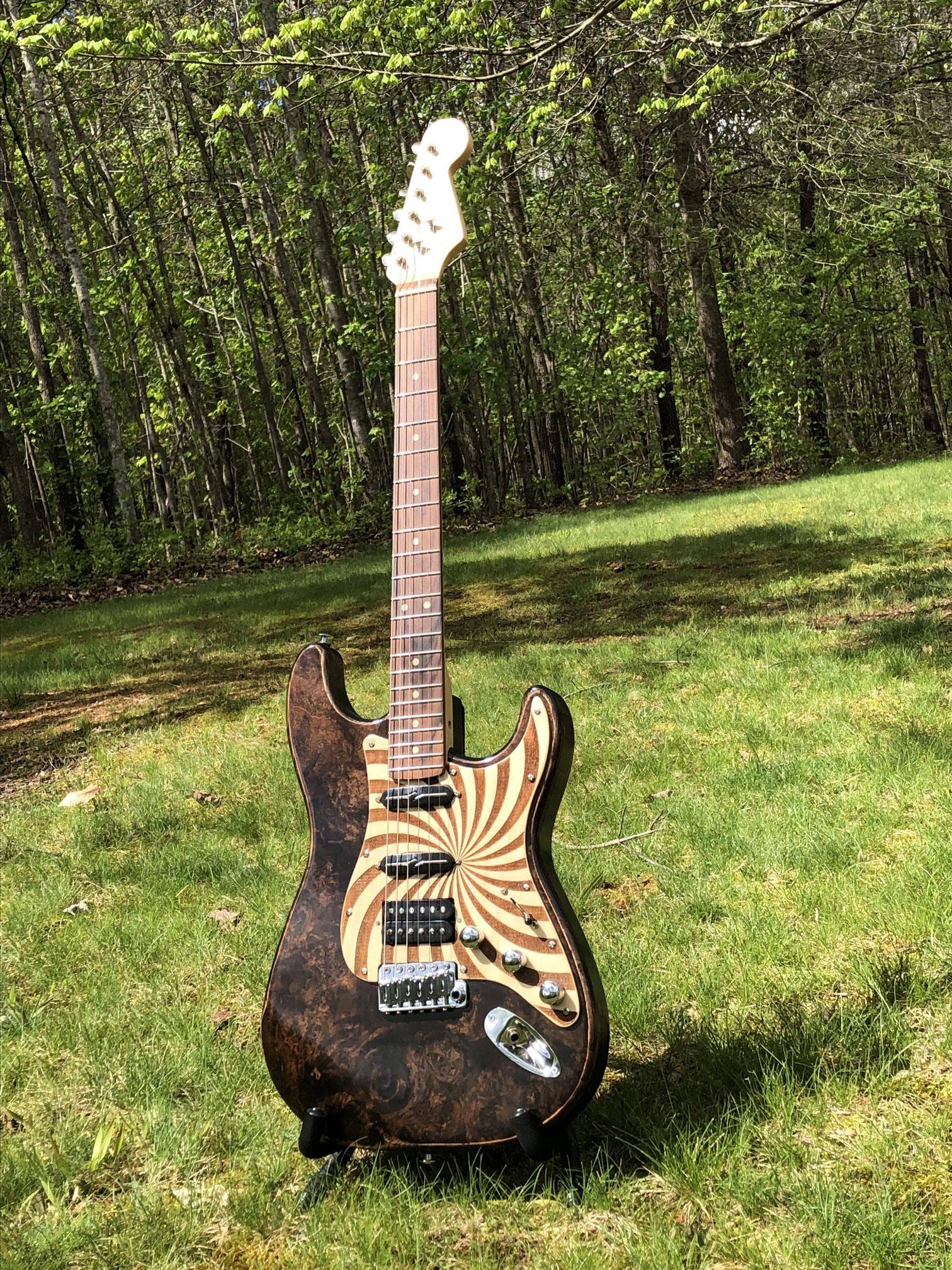 My custom-built wooden Stratocaster | Scrolller