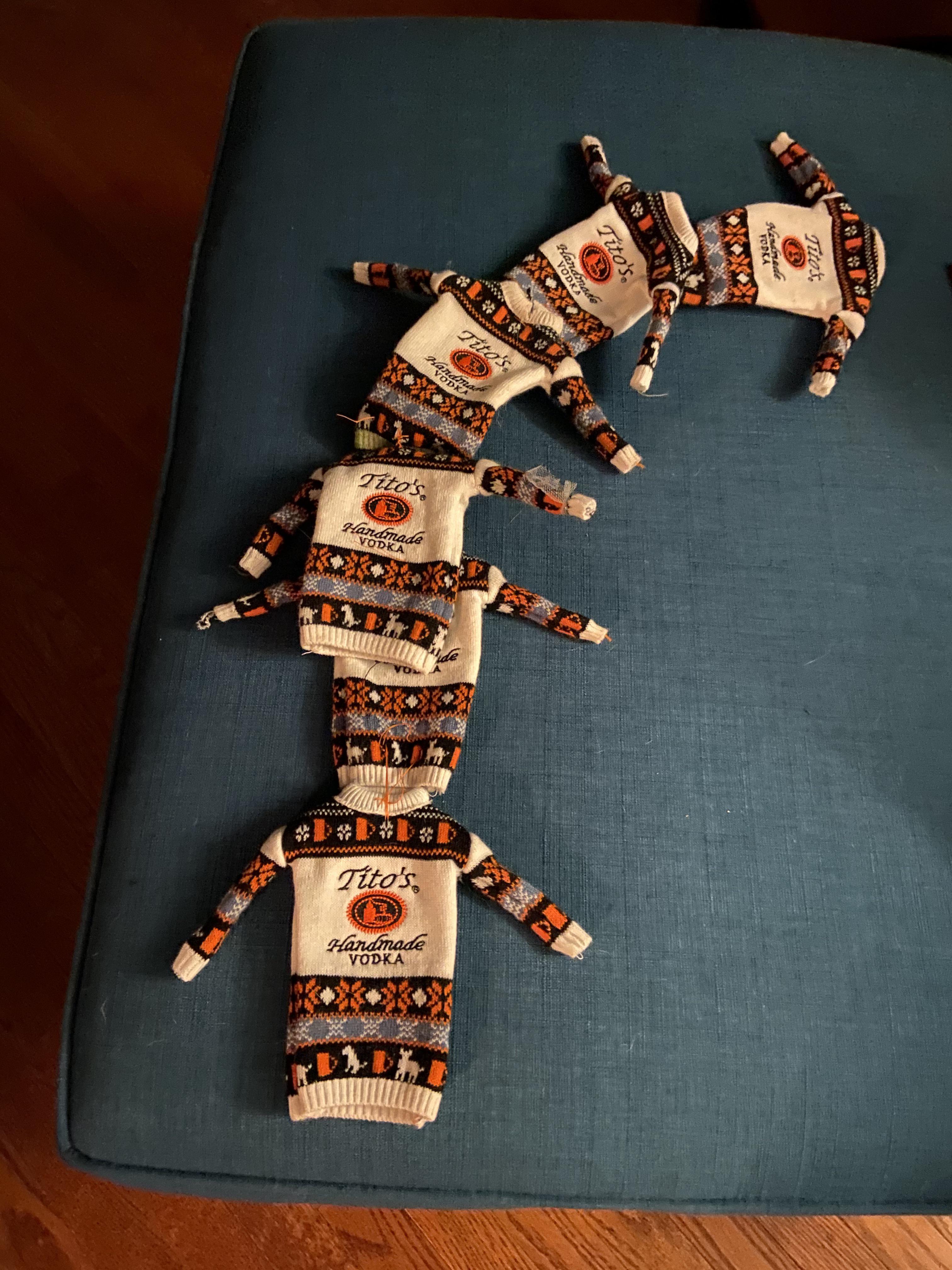 My daughters human centipede Tito’s vodka holiday sweater | Scrolller