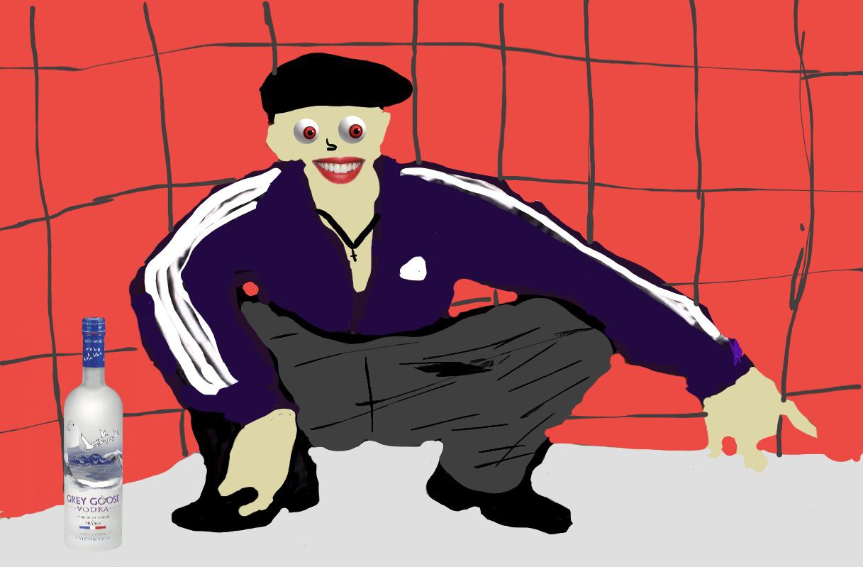 my drawing of a squatting Slav | Scrolller