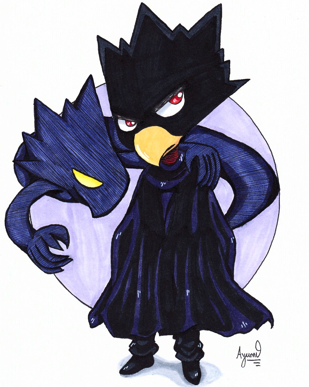 My drawing of Fumikage Tokoyami with Dark Shadow ♡ | Scrolller