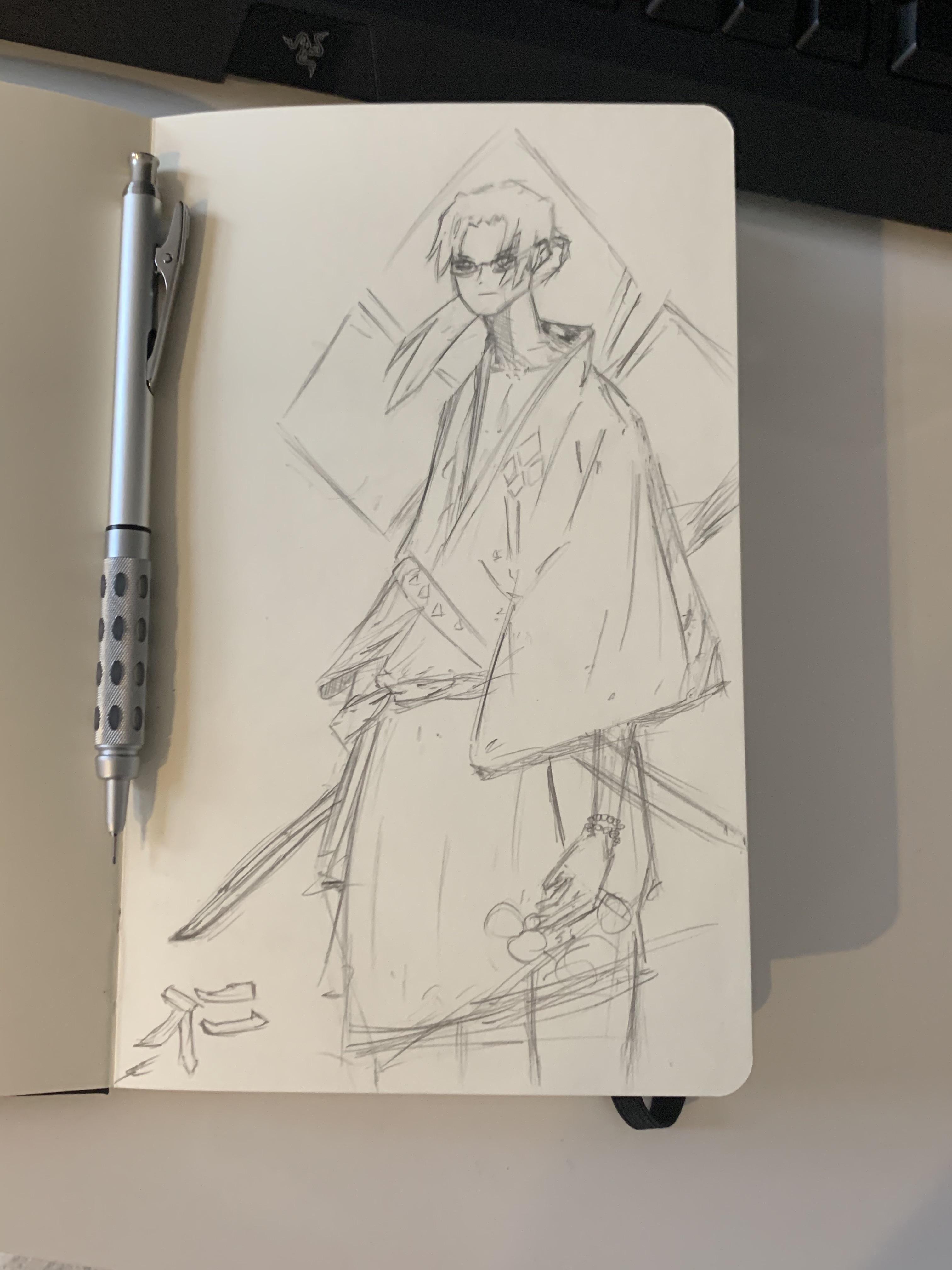 my drawing of Jin ! should i paint it? | Scrolller