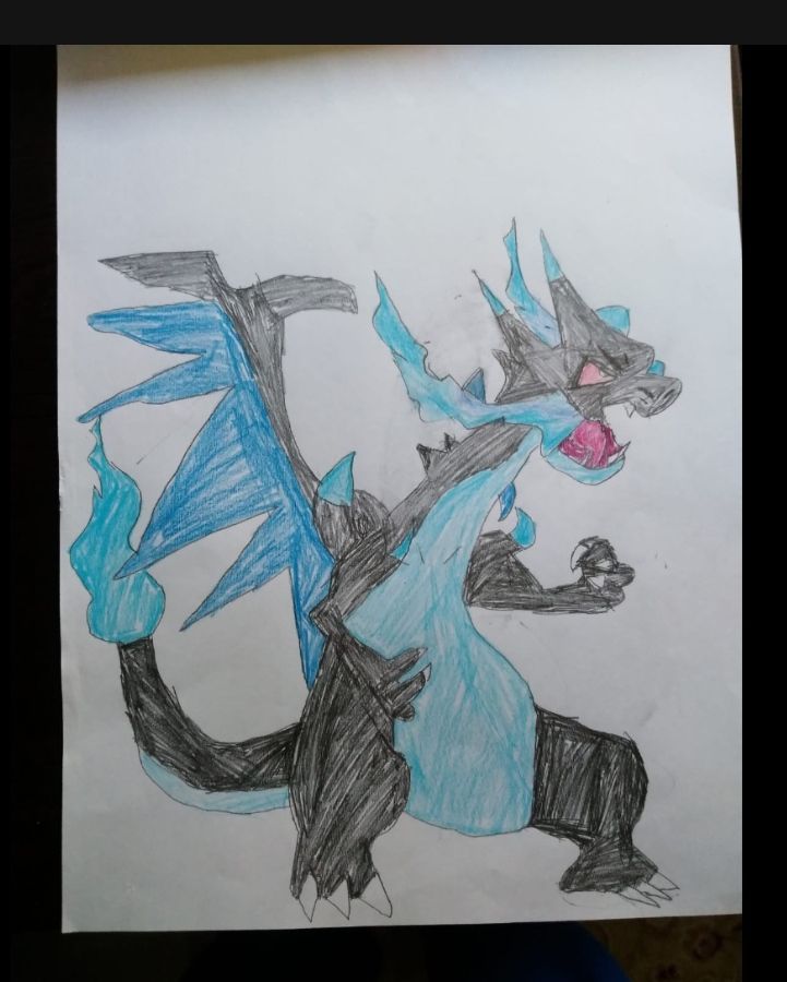 My first artwork mega charizard x | Scrolller