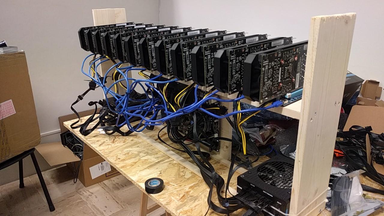 My first "big" miming rig! 12 1060gtx in a custom wood case! | Scrolller