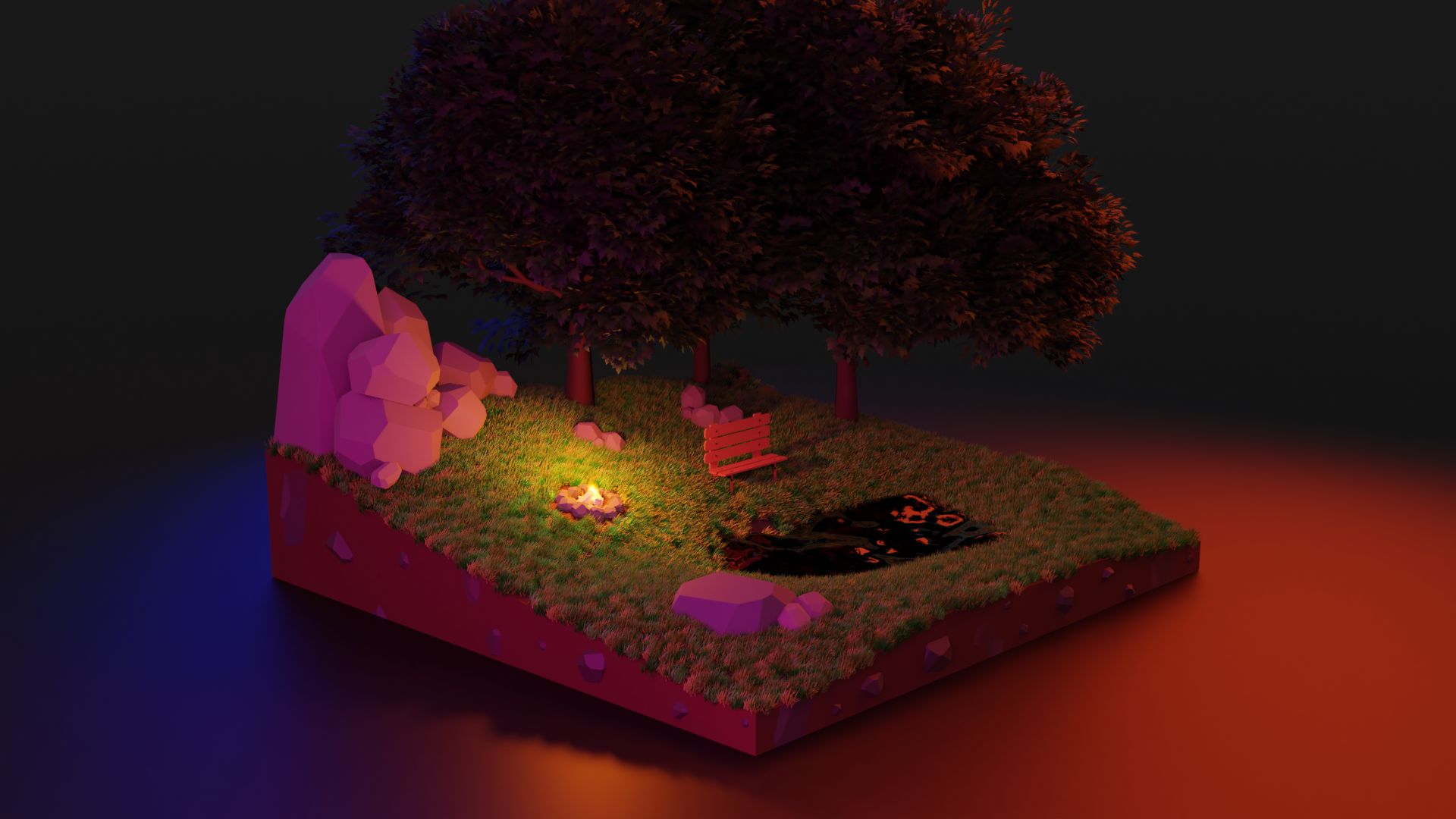 My First full render without the use of a tutorial. I know it's not great, but I'm proud of ...