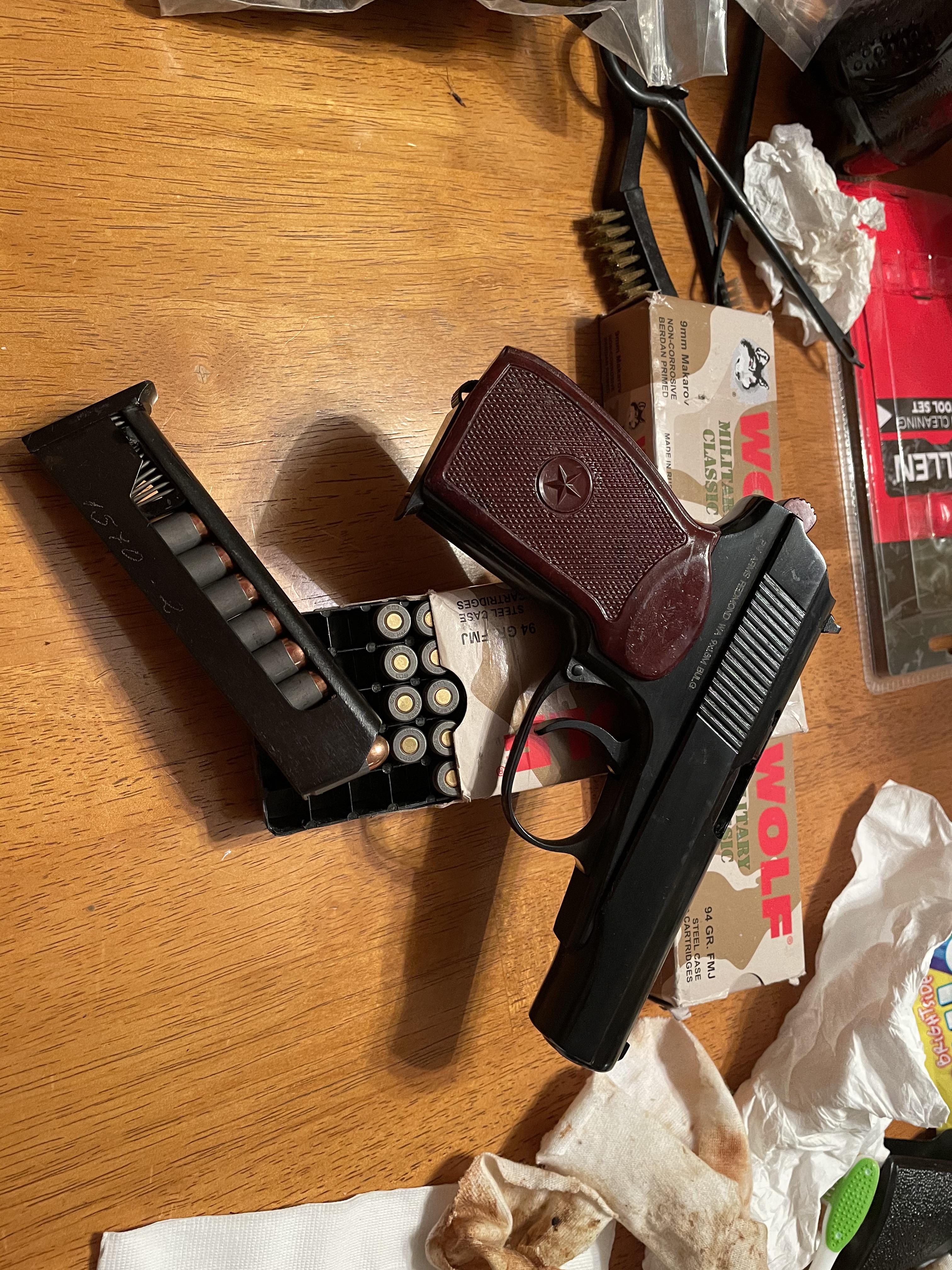 My first makarov, Bulgarian unfired and cleaner than some guns I bought new. It was still in ...