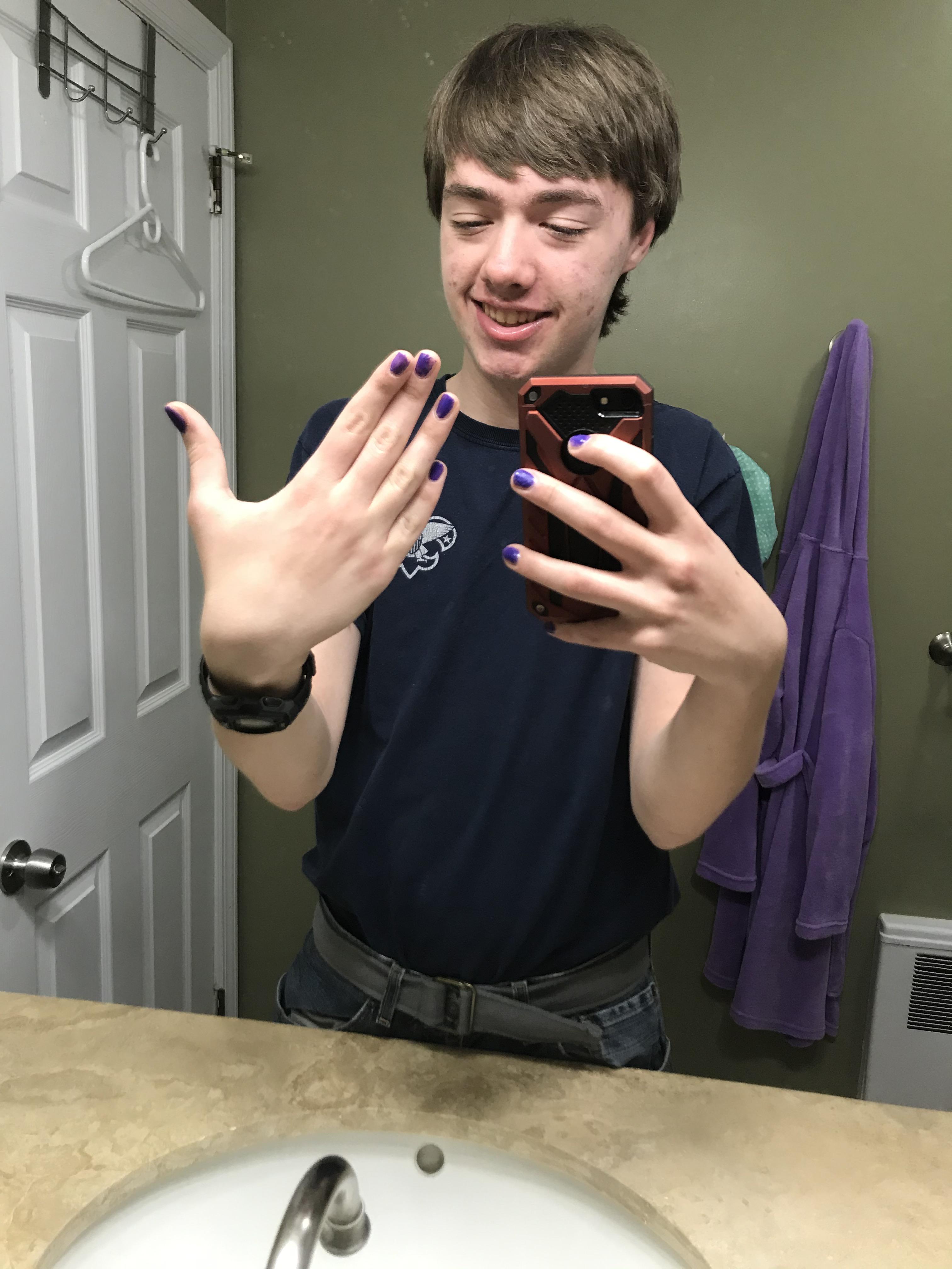 My first real attempt. I think it looks great on me! | Scrolller