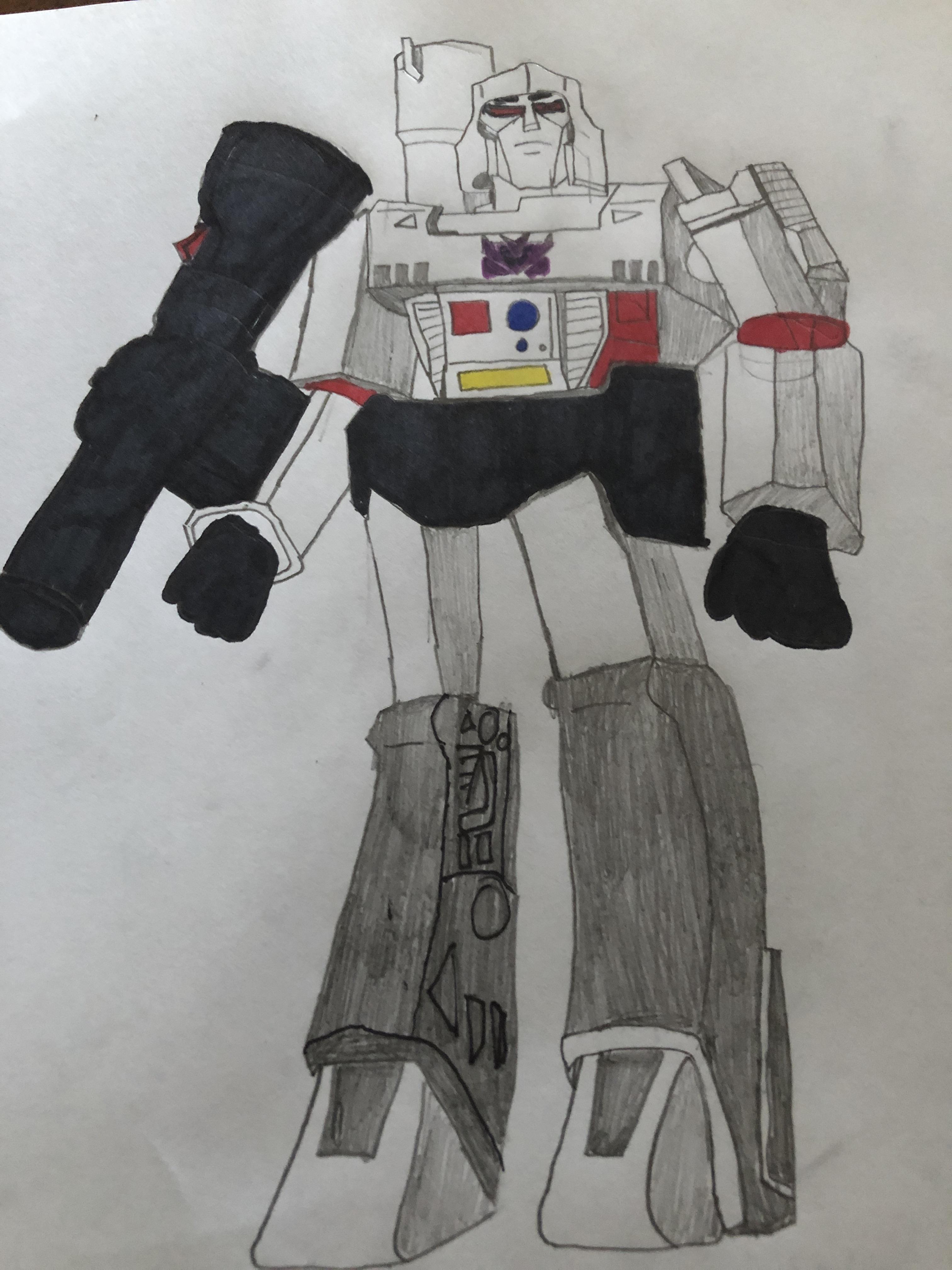 My first try at drawing G1 Megatron | Scrolller