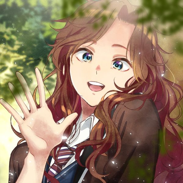My first try using "picrew" to draw a portrait of my Tulpa Emily. I think it's pretty good ...