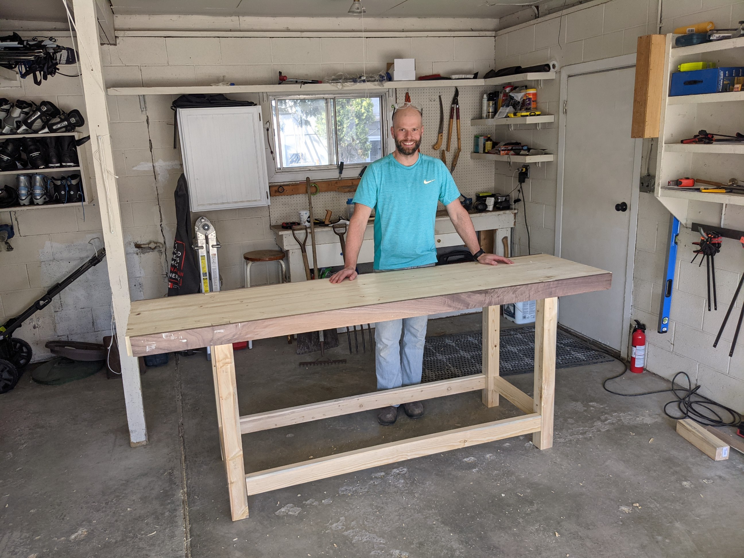 My first woodworking piece and many firsts. The basic bench Built, as per the 3d model animation ...