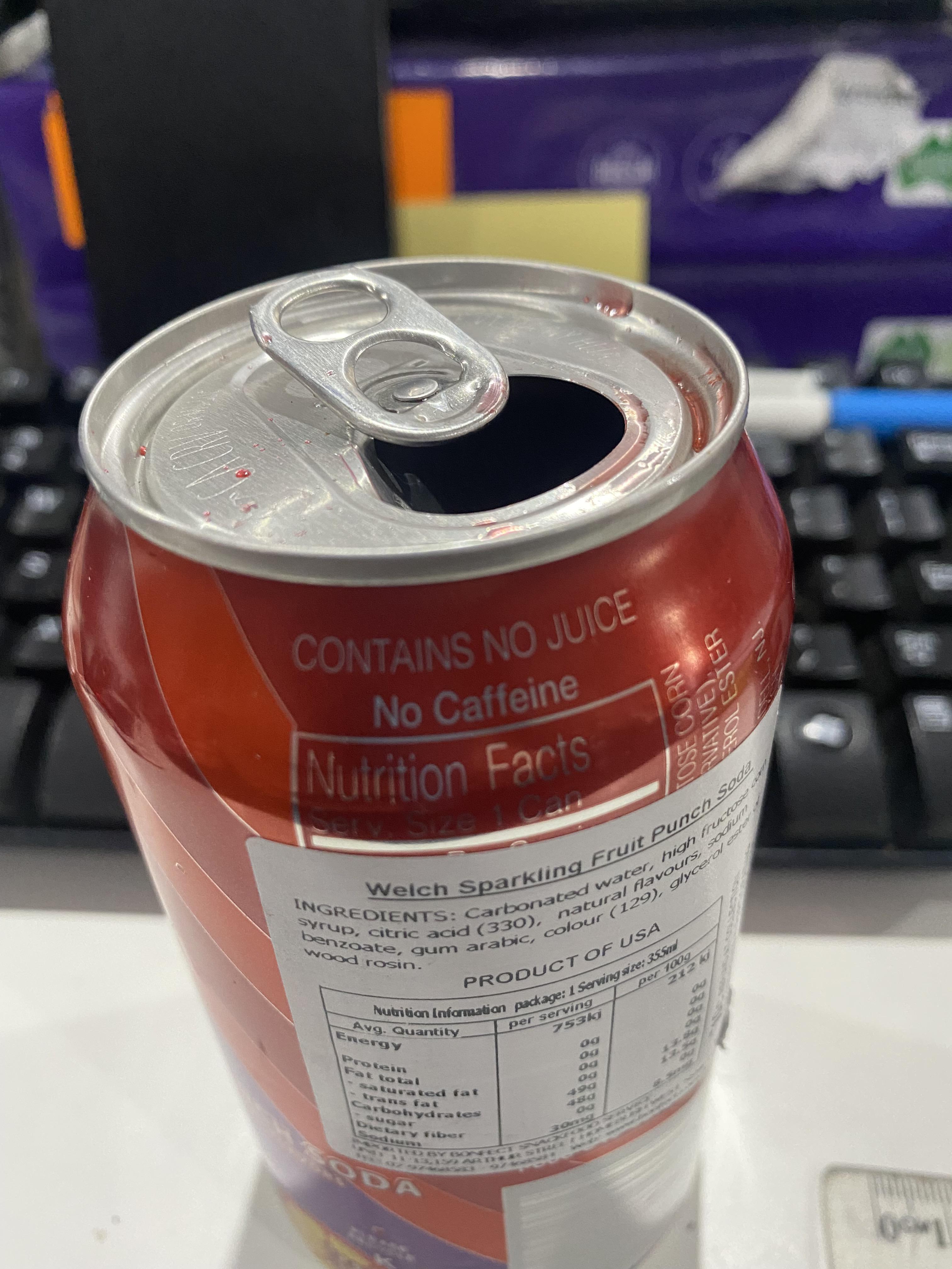 My fruit punch soda. Contains no juice?????? | Scrolller