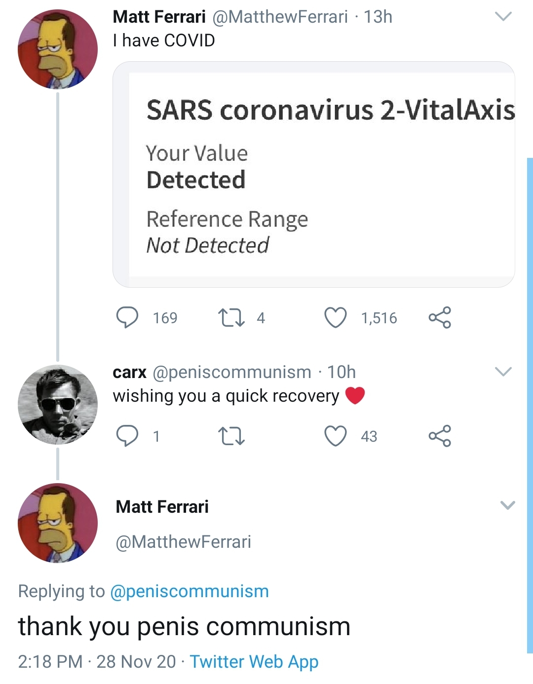 my man has the rona | Scrolller