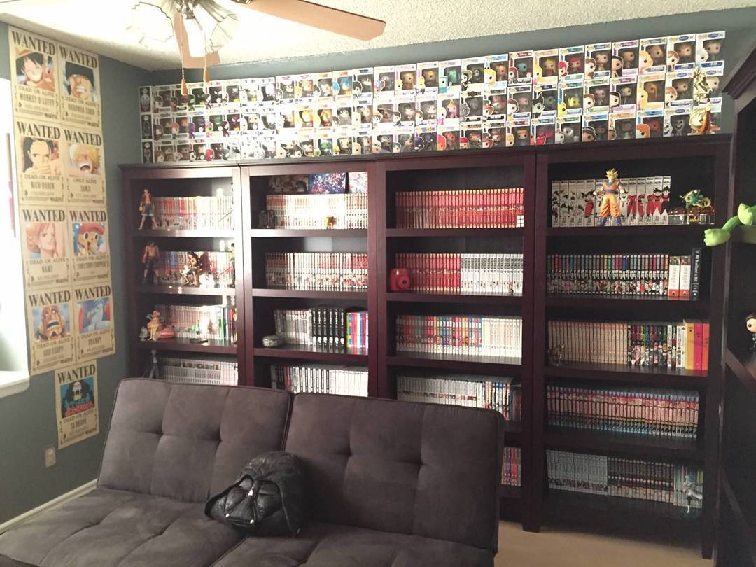 My manga collection room 6 shelves total | Scrolller