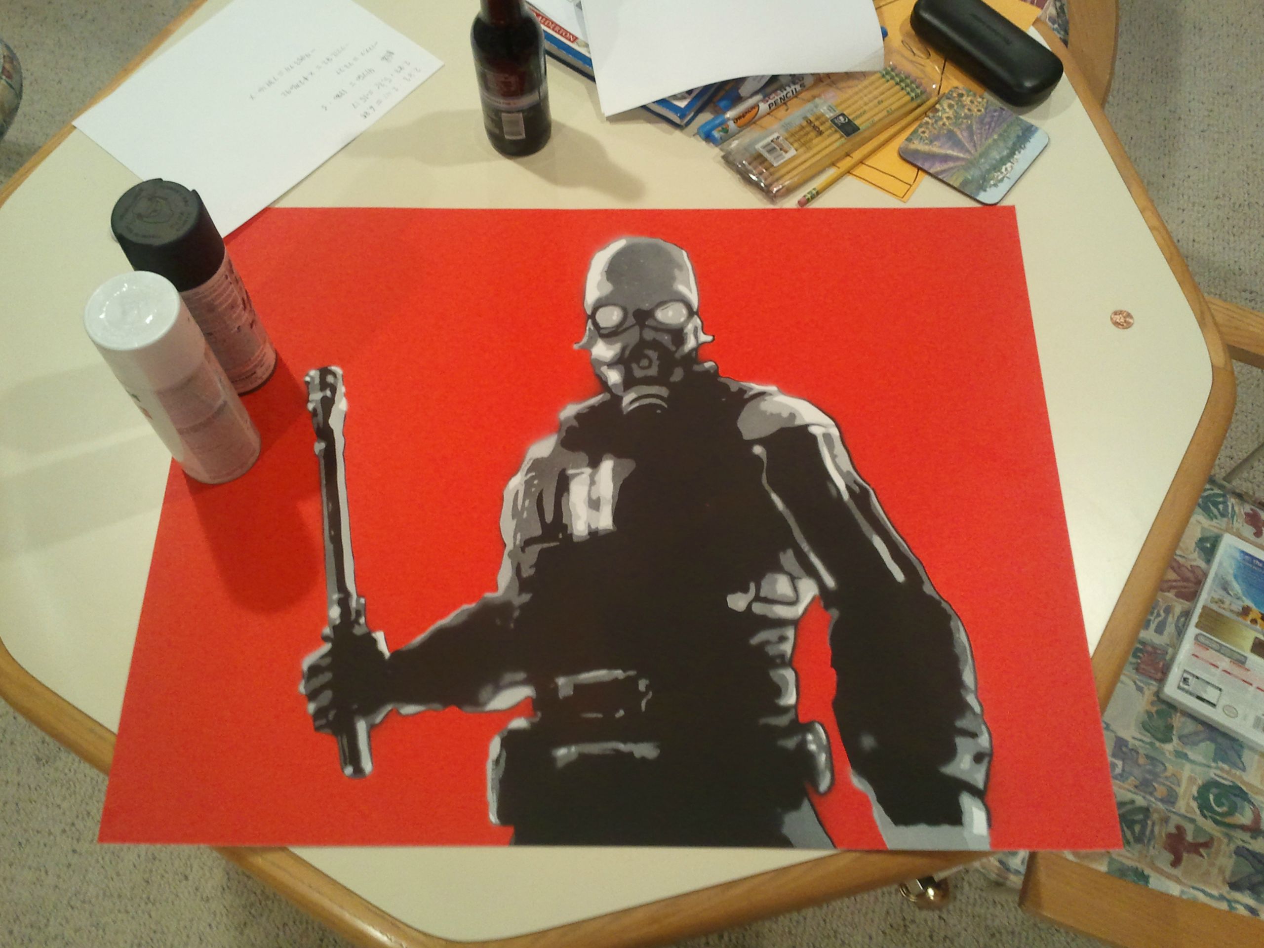 My most detailed stencil to date | Scrolller