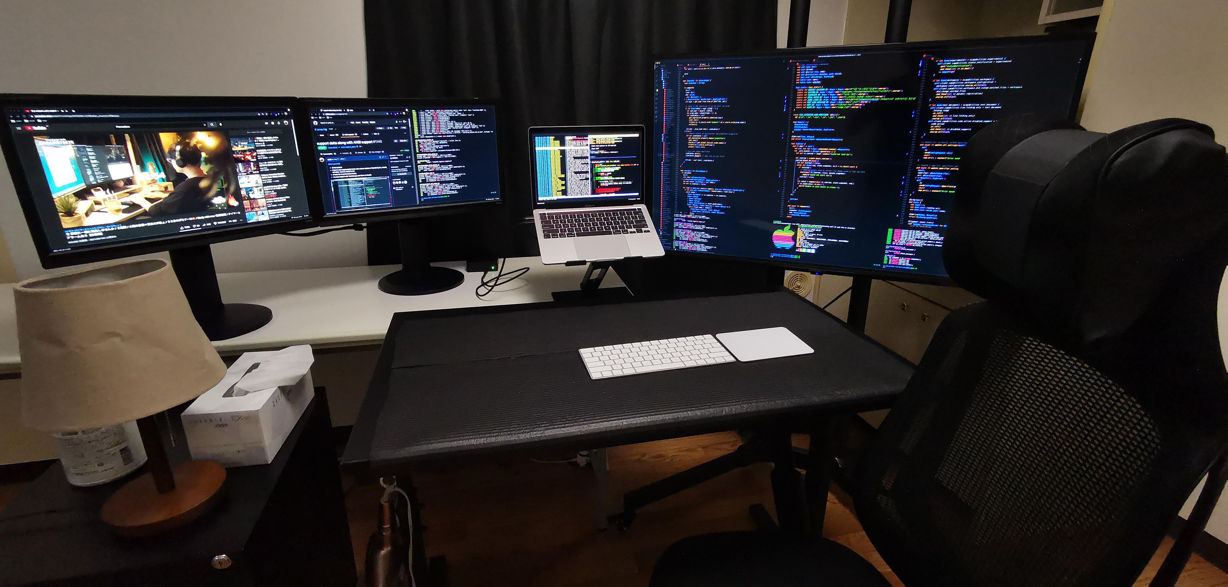 My new 43 inches monitor and software engineering stuffs. | Scrolller