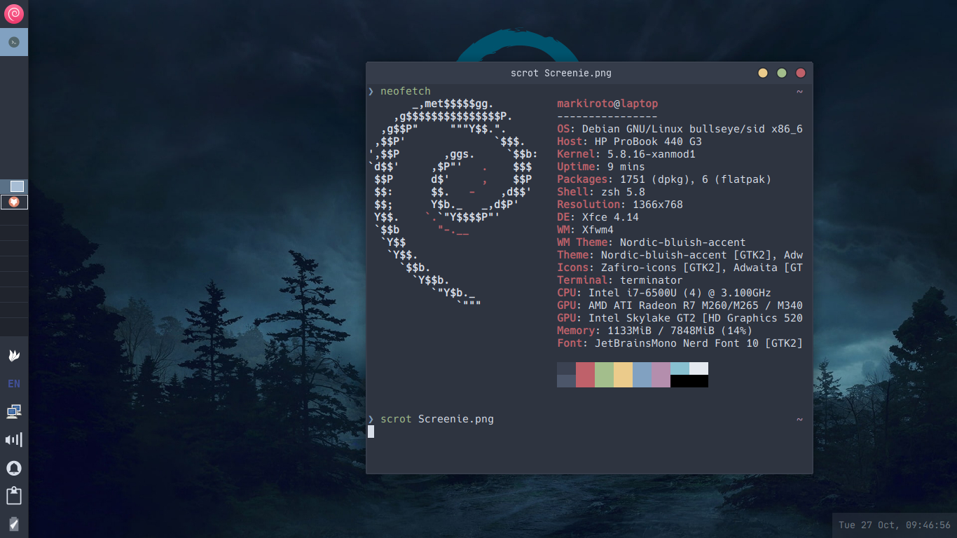 My Nordic Xfce Desktop Setup On Debian Bullseyetesting Scrolller 